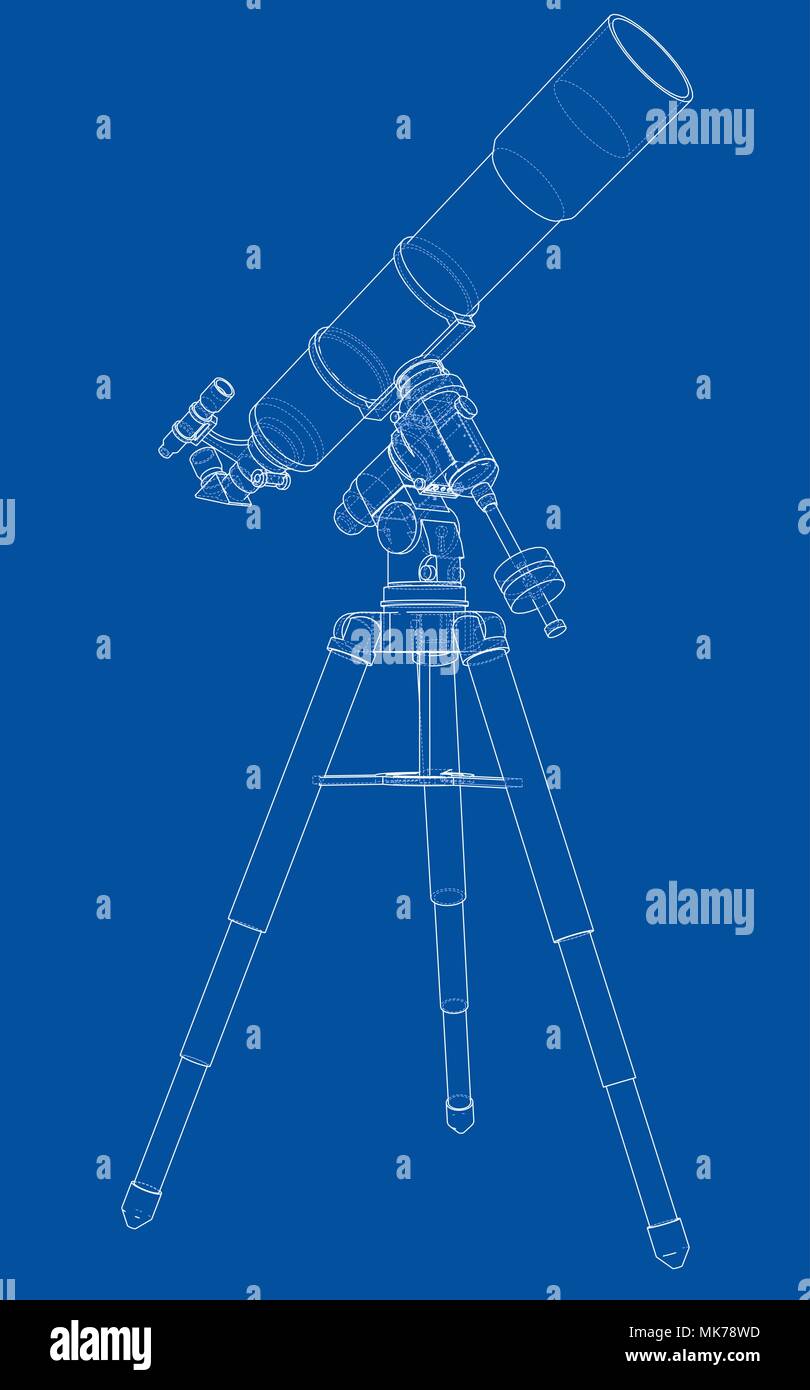 Telescope concept outline. Vector Stock Vector Image & Art - Alamy