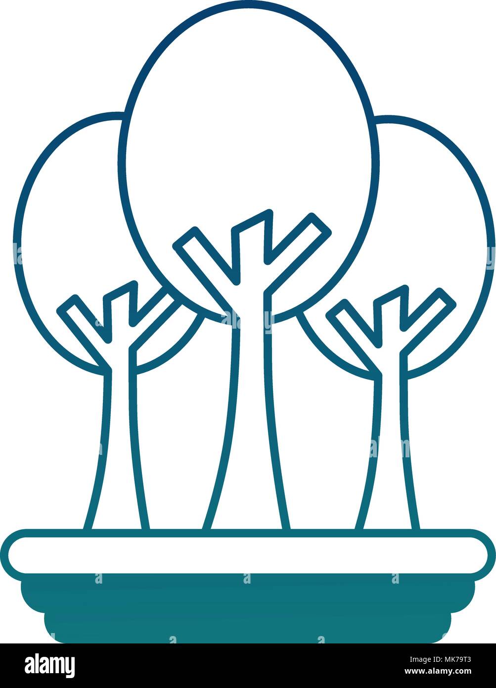 trees forest scene icon vector illustration design Stock Vector Image ...