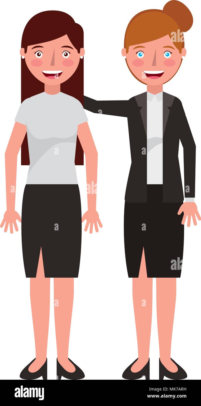 elegant businesswomen avatar character vector illustration design Stock ...