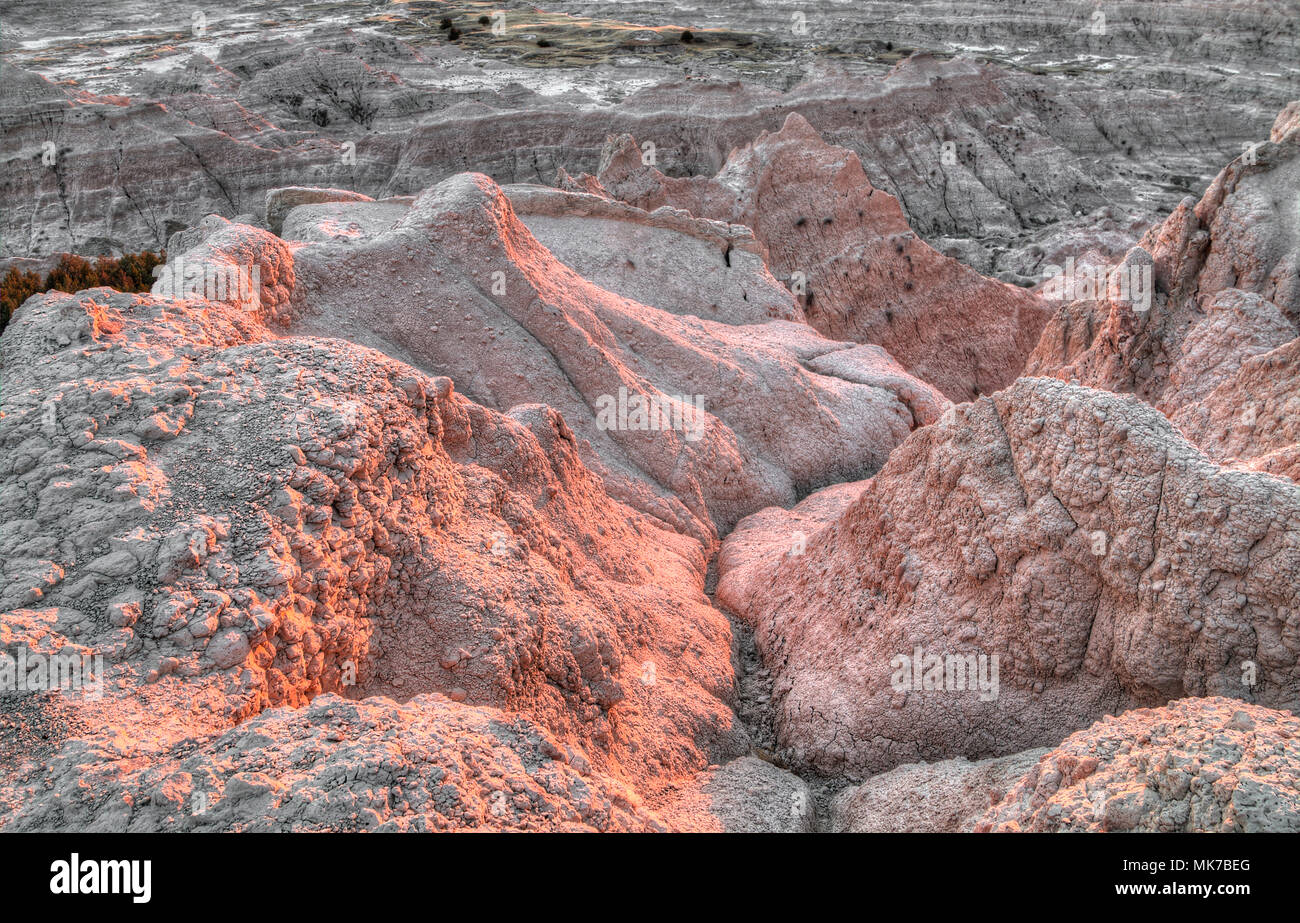 The Badlands are an alien looking landscape in western South Dakota ...