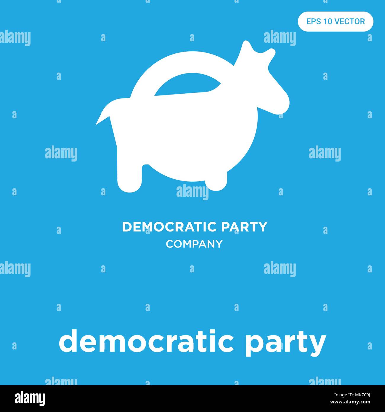 Democrat donkey logo Stock Vector Images - Alamy