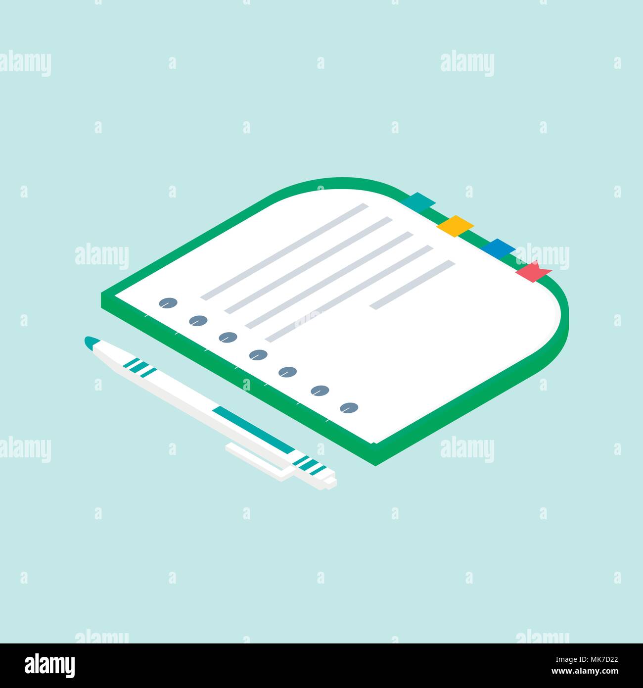 3d student notebook Stock Vector Images - Alamy