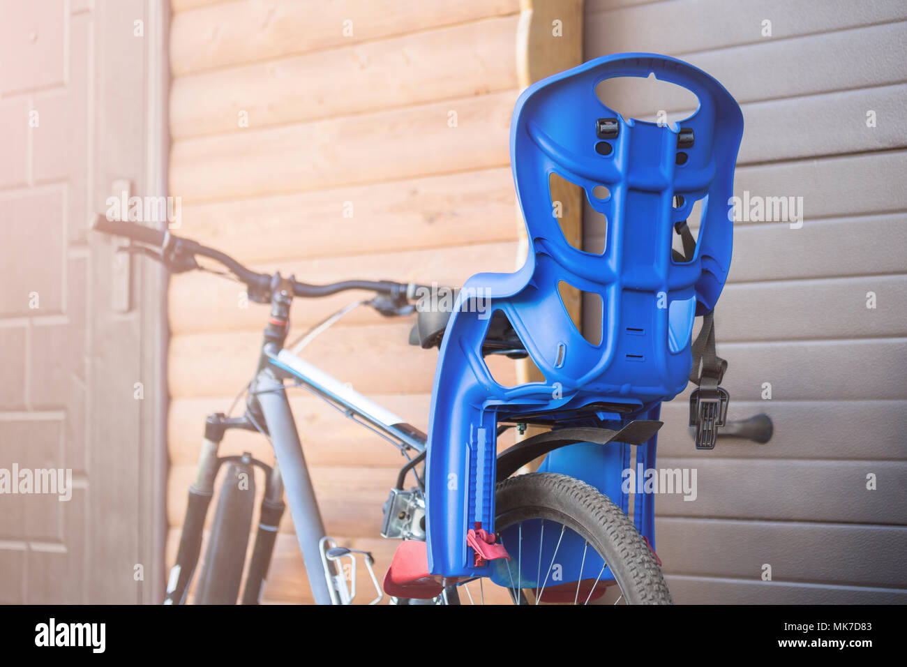 Bike with children carrying seat attached. Cycle with kids ...