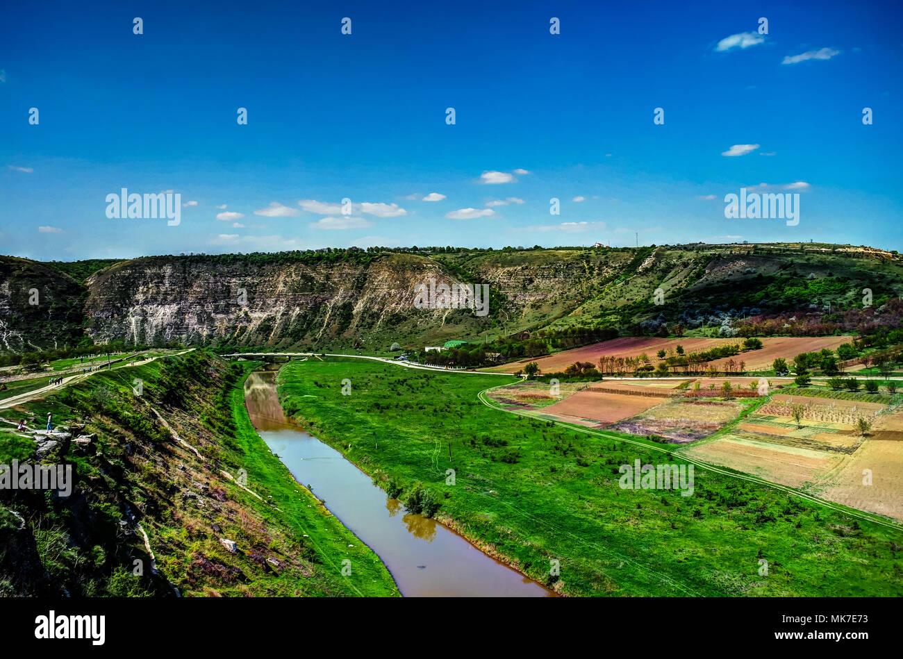 Landscape of Reut river in Orhey region, Moldova Stock Photo - Alamy