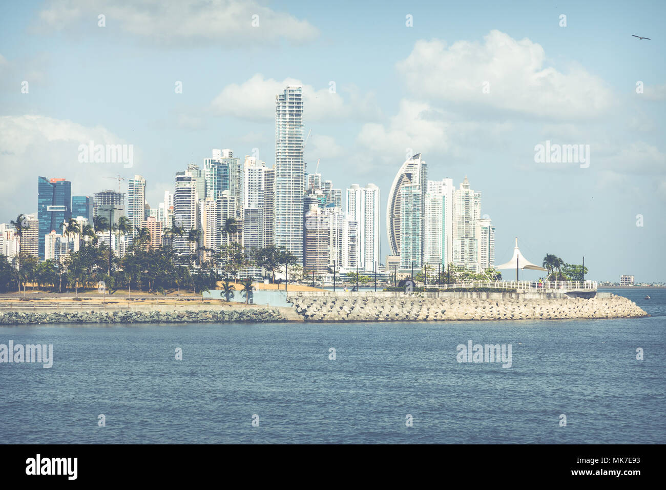 Panoramic view of Panama City Skyline - Panama City, Panama Stock Photo ...