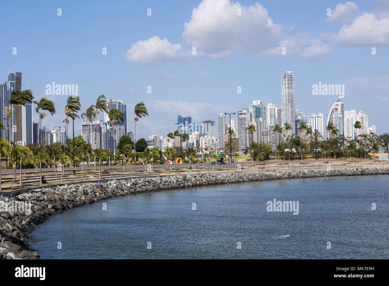 Panoramic view of Panama City Skyline - Panama City, Panama Stock Photo ...