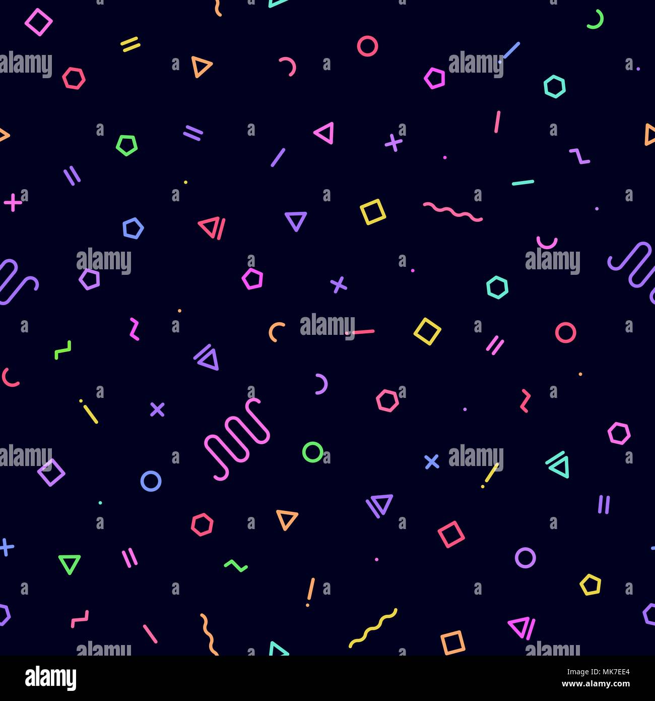 Abstract memphis style pattern. Tileable geometric print Stock Vector ...