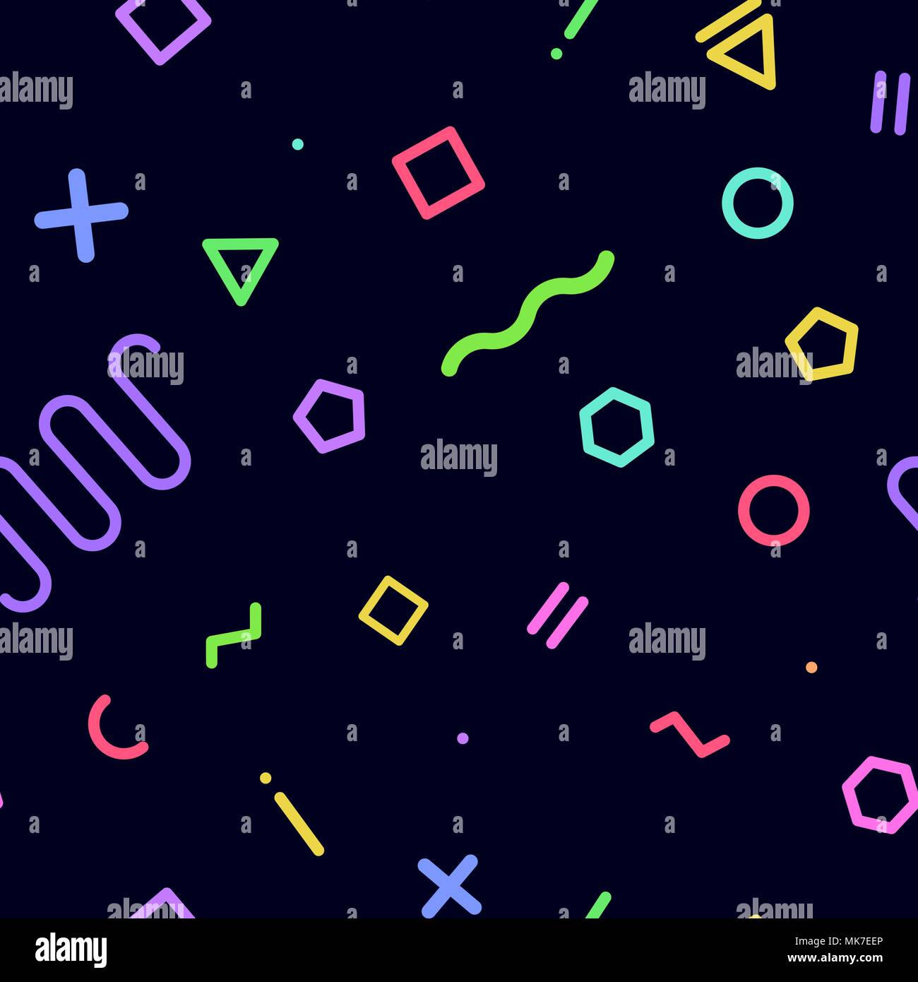 Simple memphis style design. Abstract seamless pattern Stock Vector ...