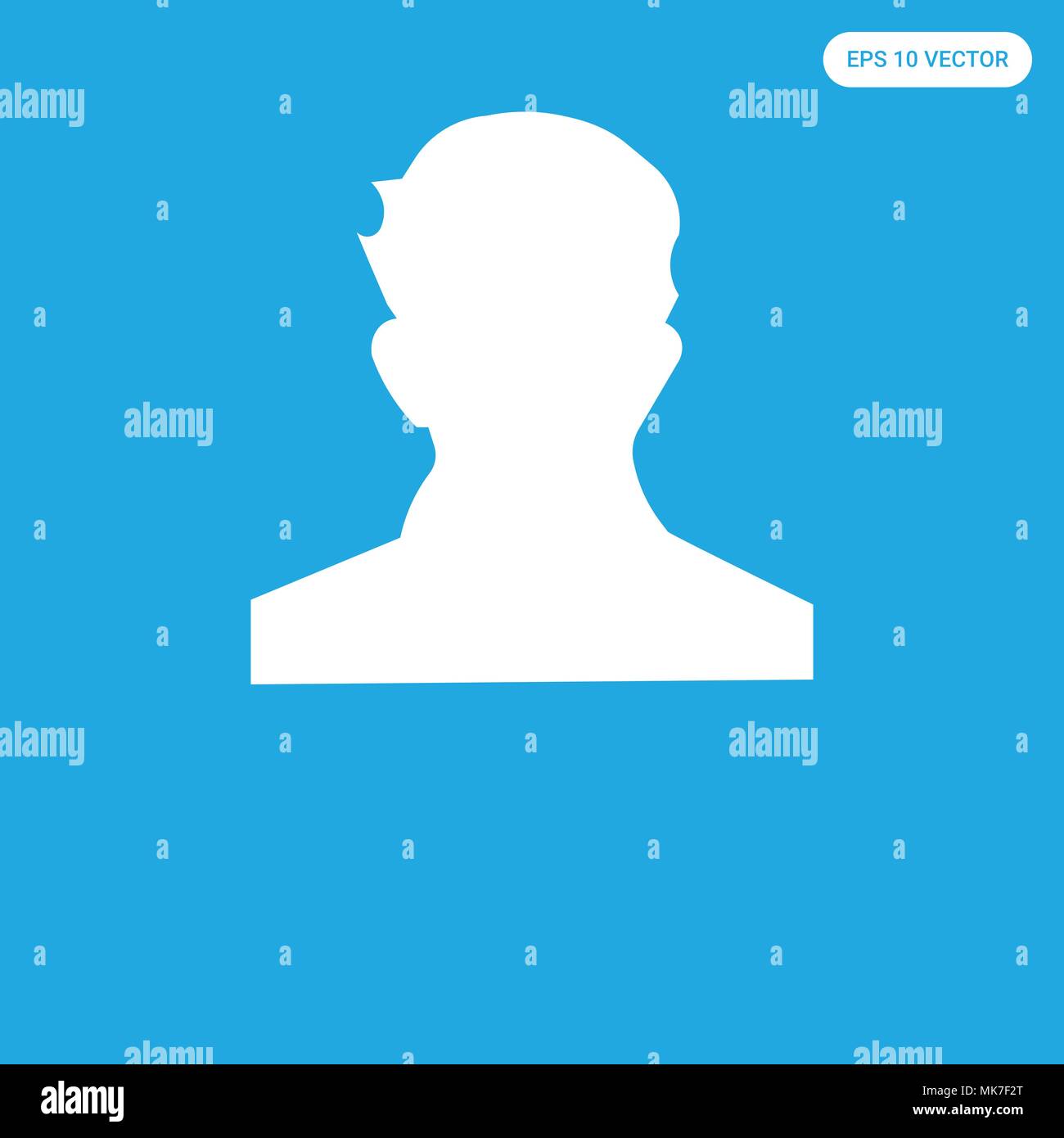 vector icon isolated on blue background, sign and symbol Stock Vector ...