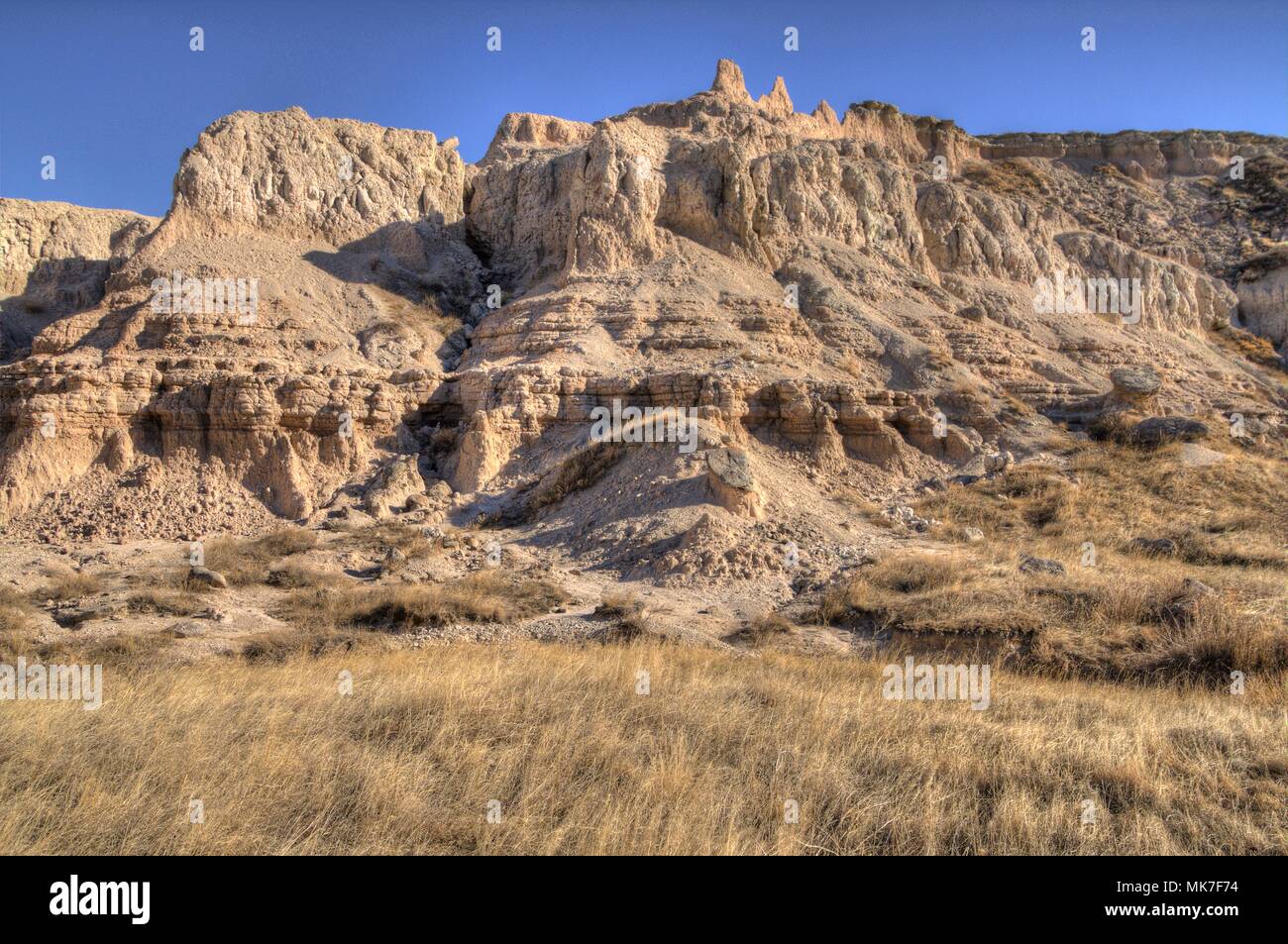 The Badlands are an alien looking landscape in western South Dakota ...