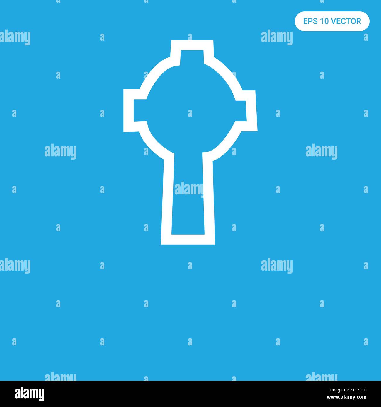 vector icon isolated on blue background, sign and symbol Stock Vector ...