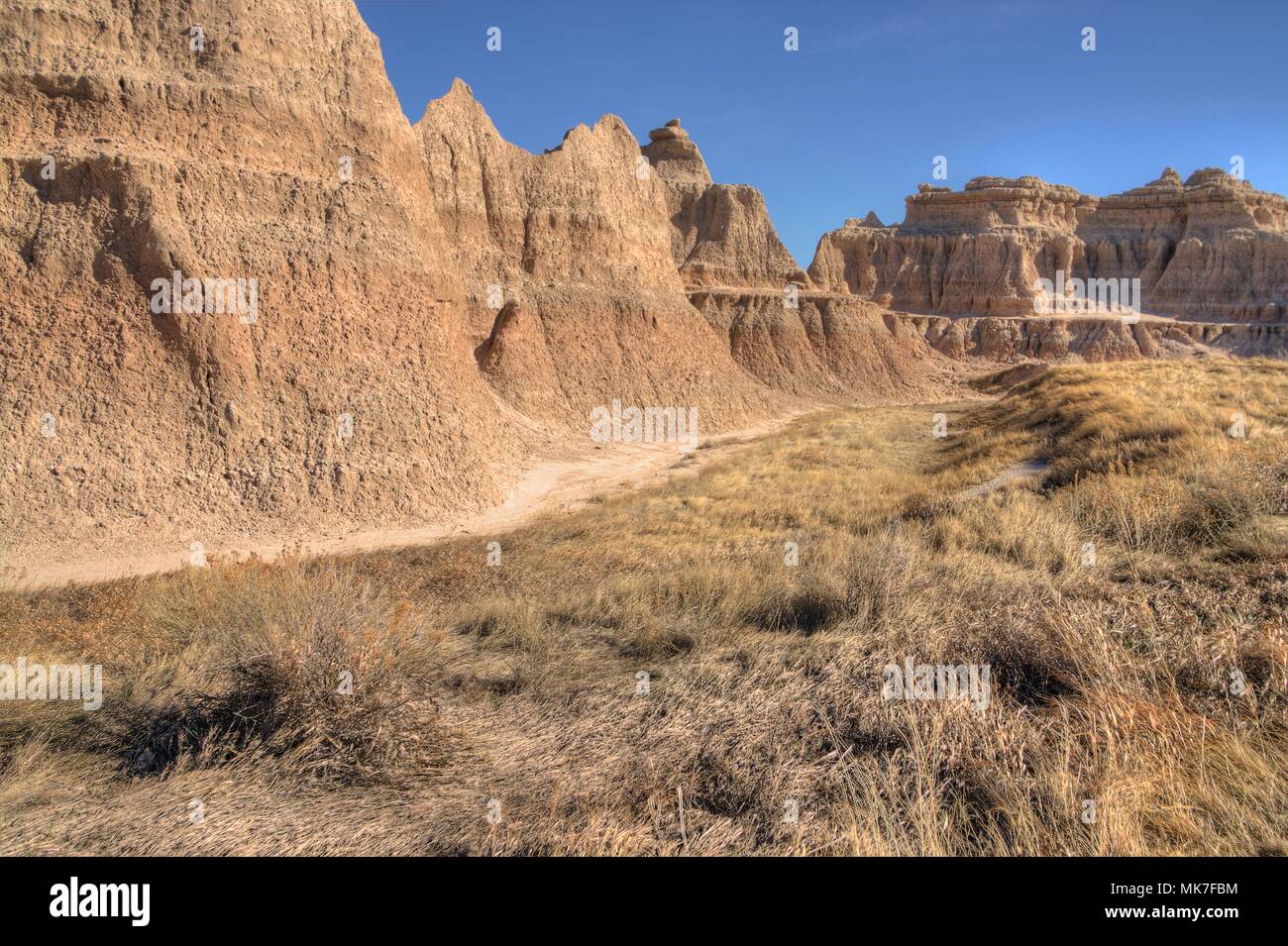The Badlands are an alien looking landscape in western South Dakota ...