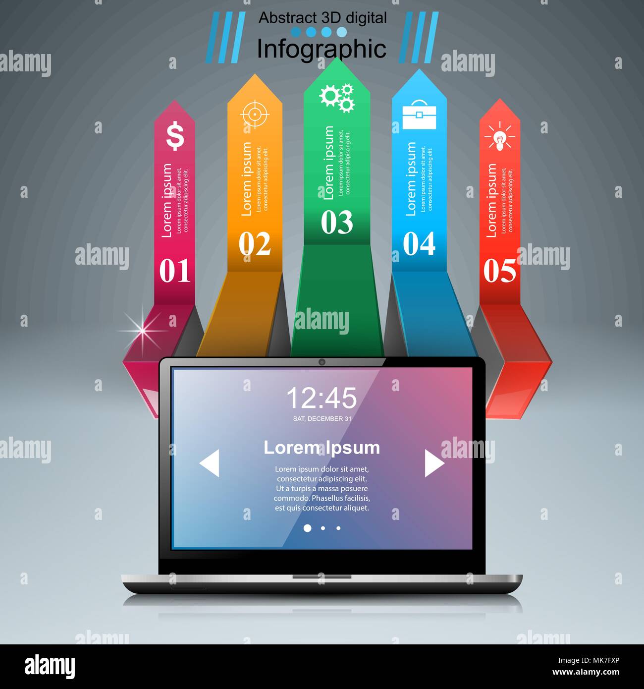 Notebook infographic icon with white reflect Stock Vector Image & Art ...