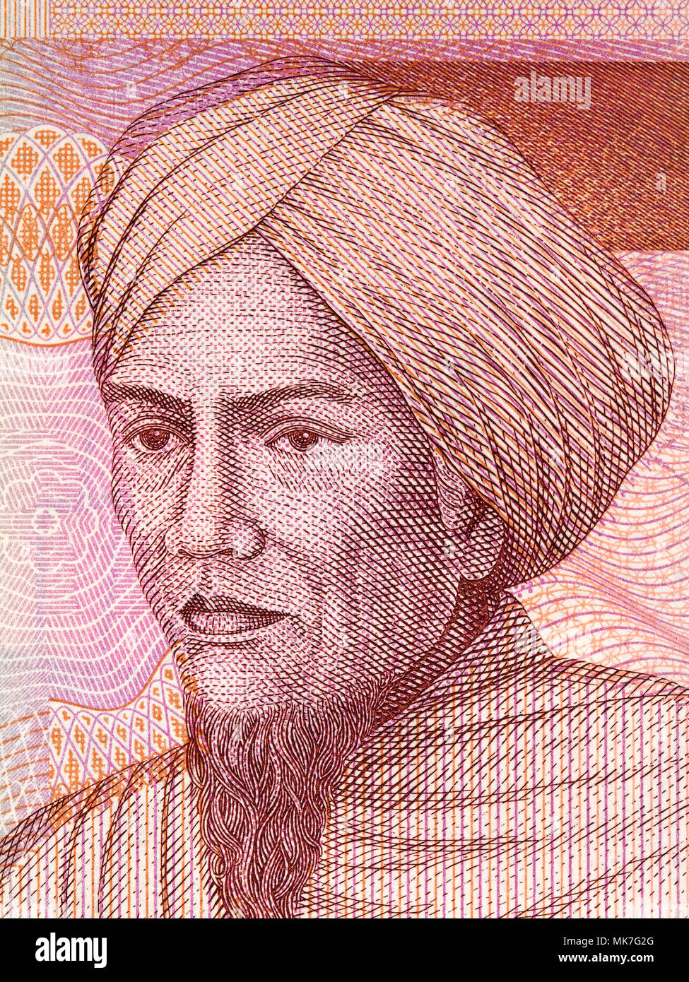 Tuanku Imam Bonjol portrait from Indonesian money Stock Photo - Alamy