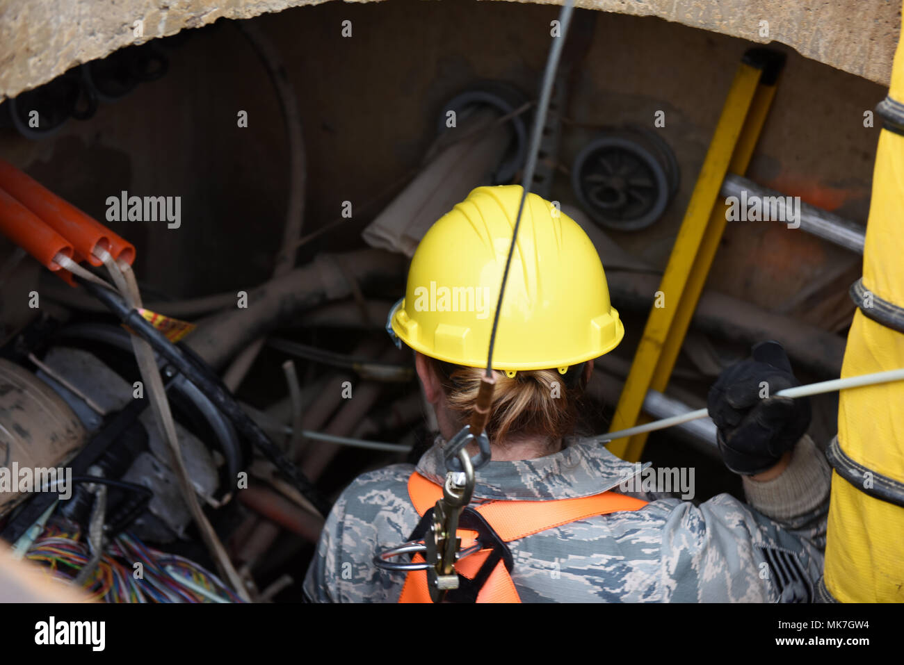 U.S. Air Force Staff Sgt. Holly Miller, an assistant team chief with ...
