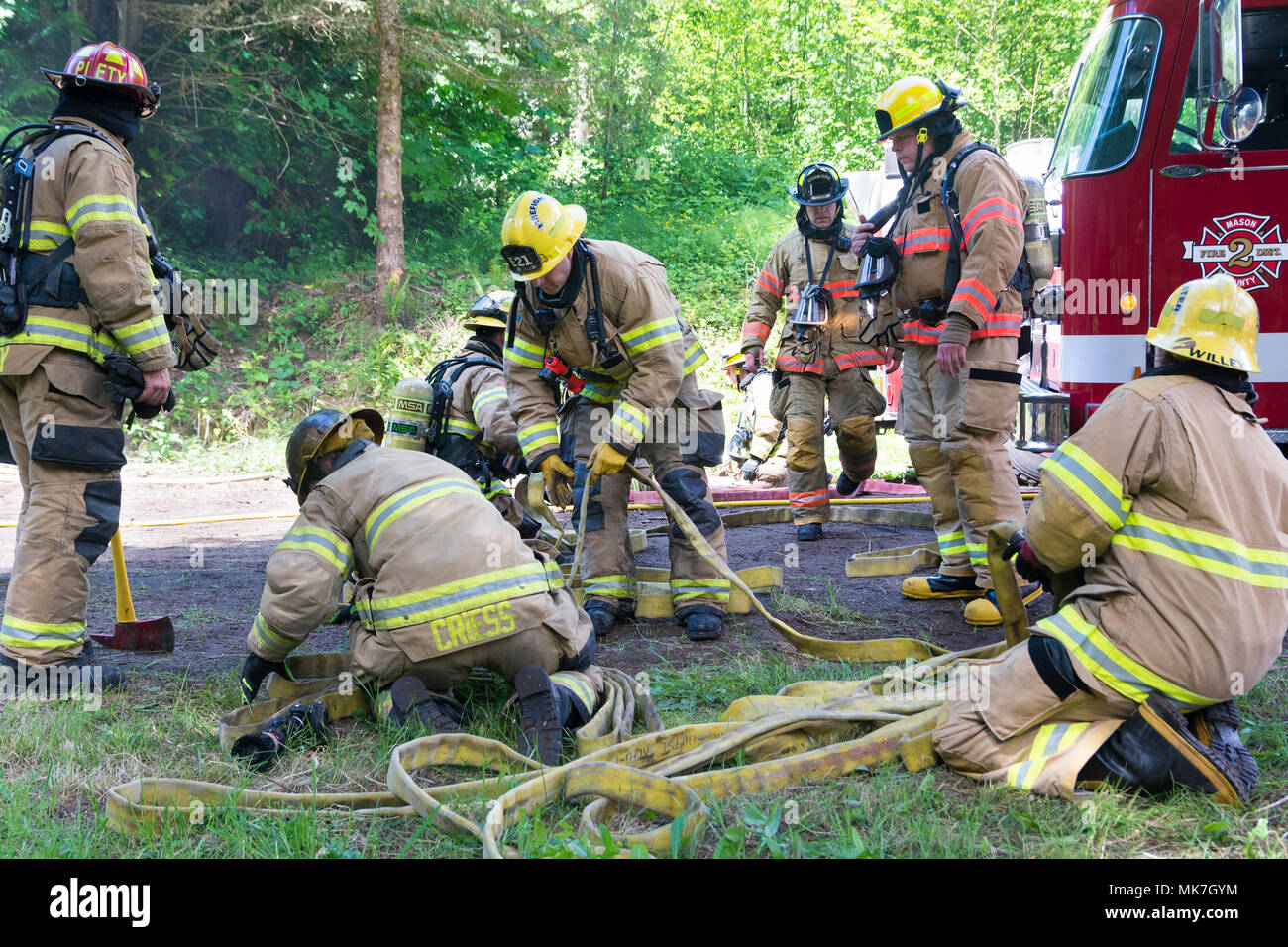 Live Fire Training North Mason Fire Deparement, Washington State, USA ...
