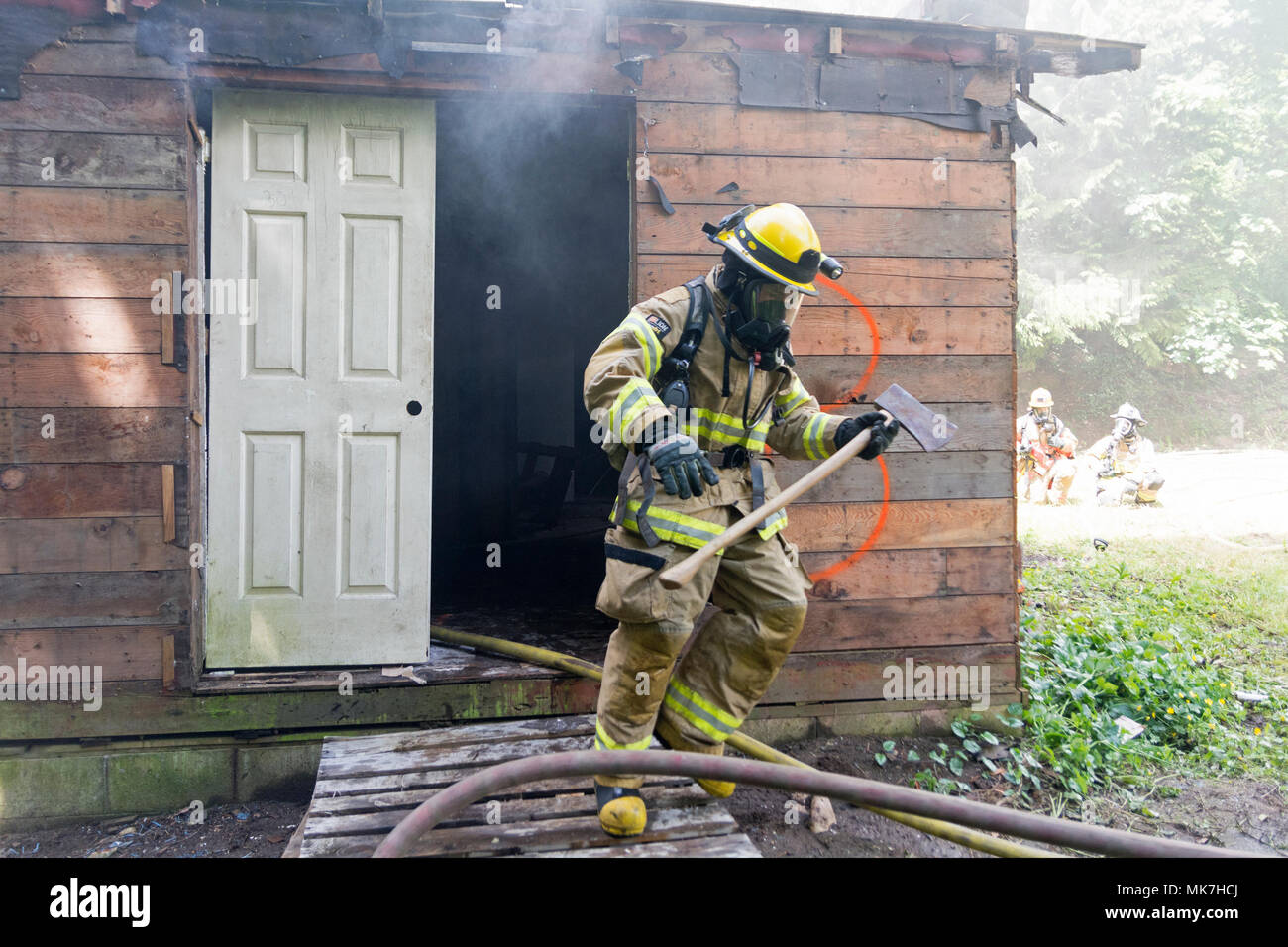 Live Fire Training North Mason Fire Deparement, Washington State, USA ...