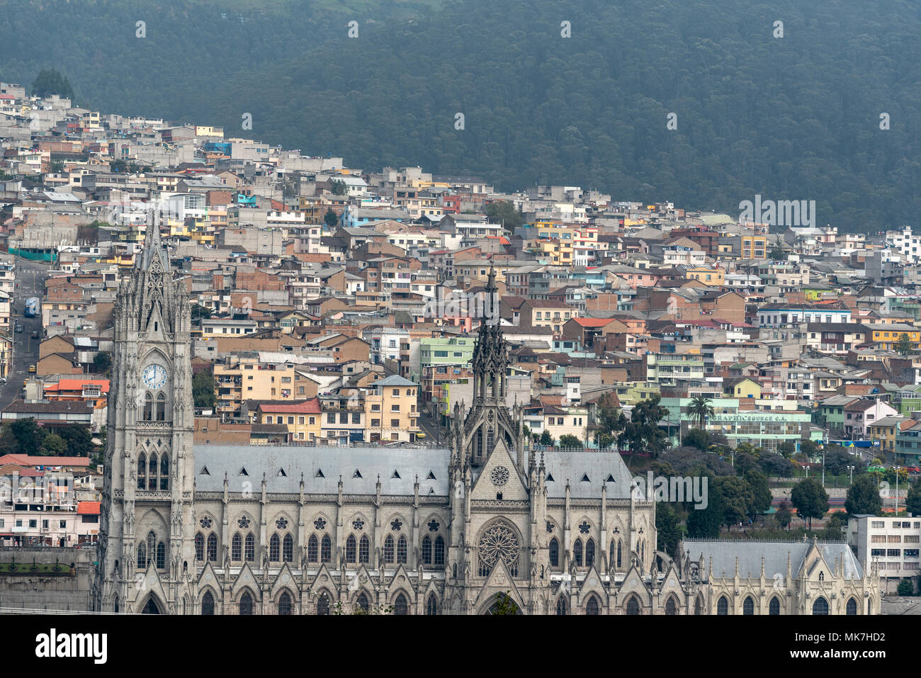 Church and neigborhood, Quito, Ecuador Stock Photo - Alamy
