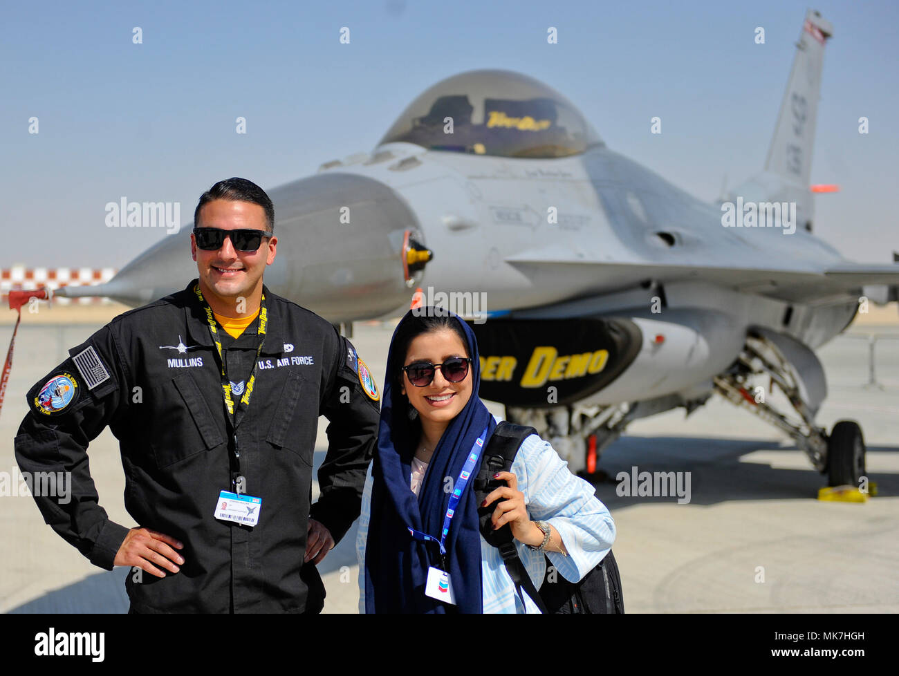 Tech. Sgt. Stephen Mullins, avionics specialist for the F-16 Viper Demonstration Team, takes a ...