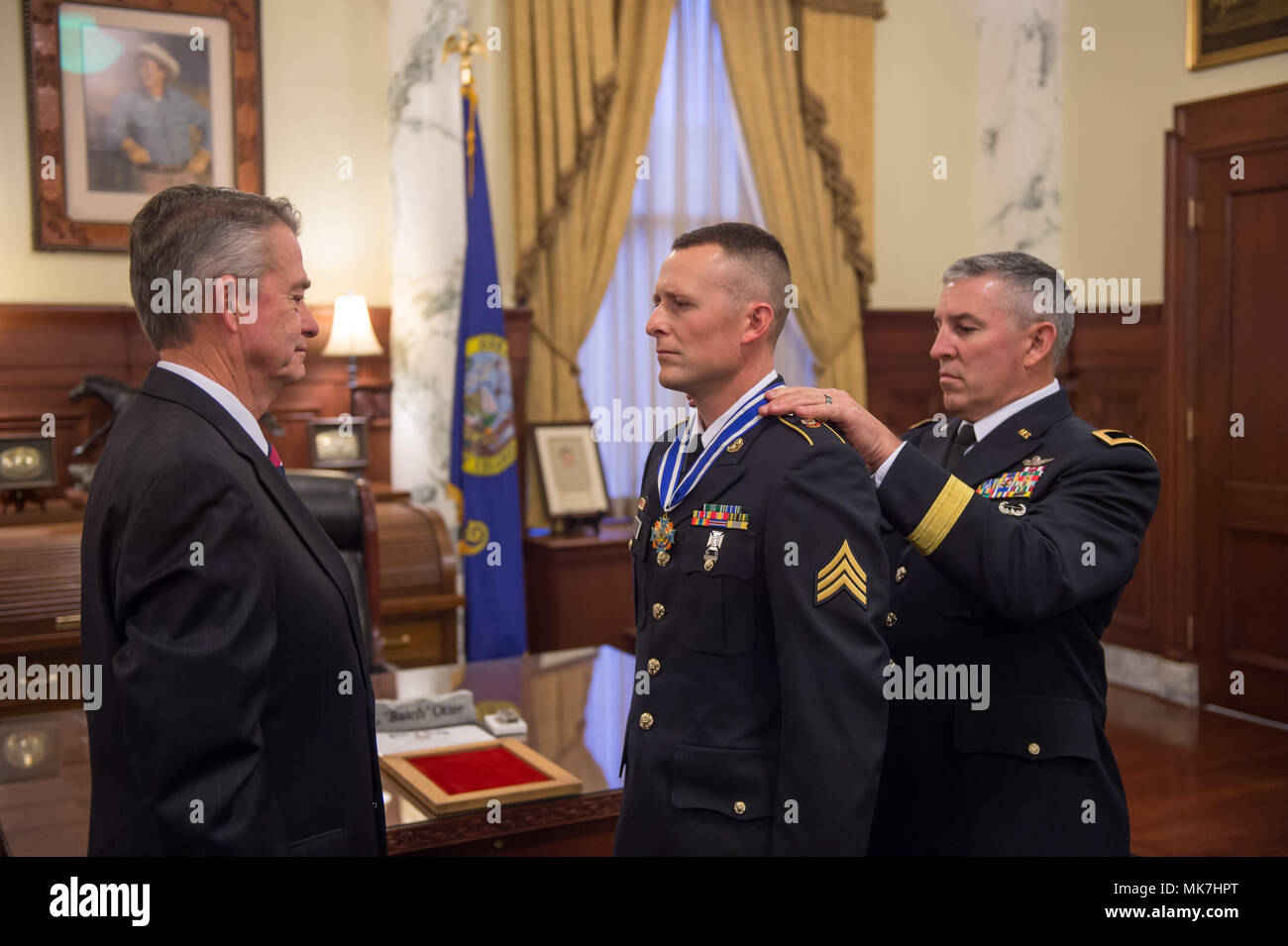 Lt. Gov. Brad Little and Brig. Gen. Michael Garshak, commander, Idaho ...