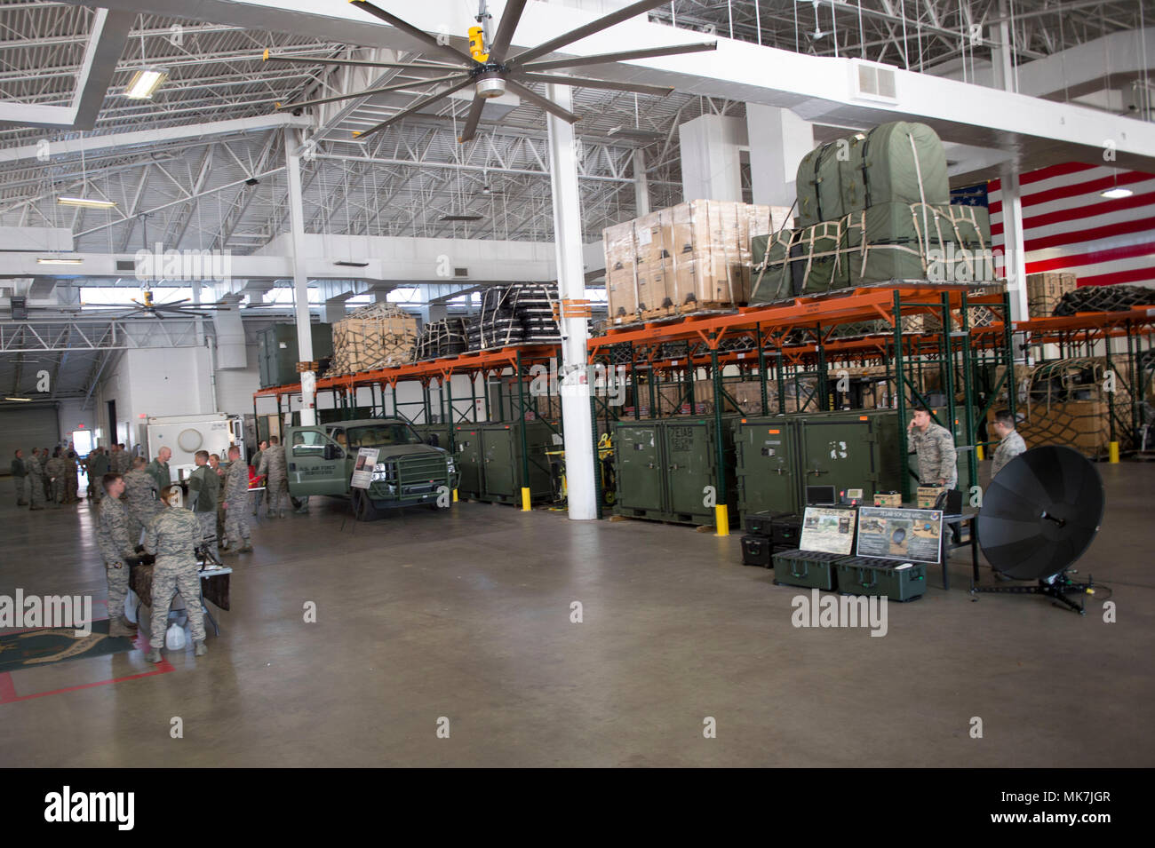 Members of the 621st Contingency Response Wing stand ready to present ...