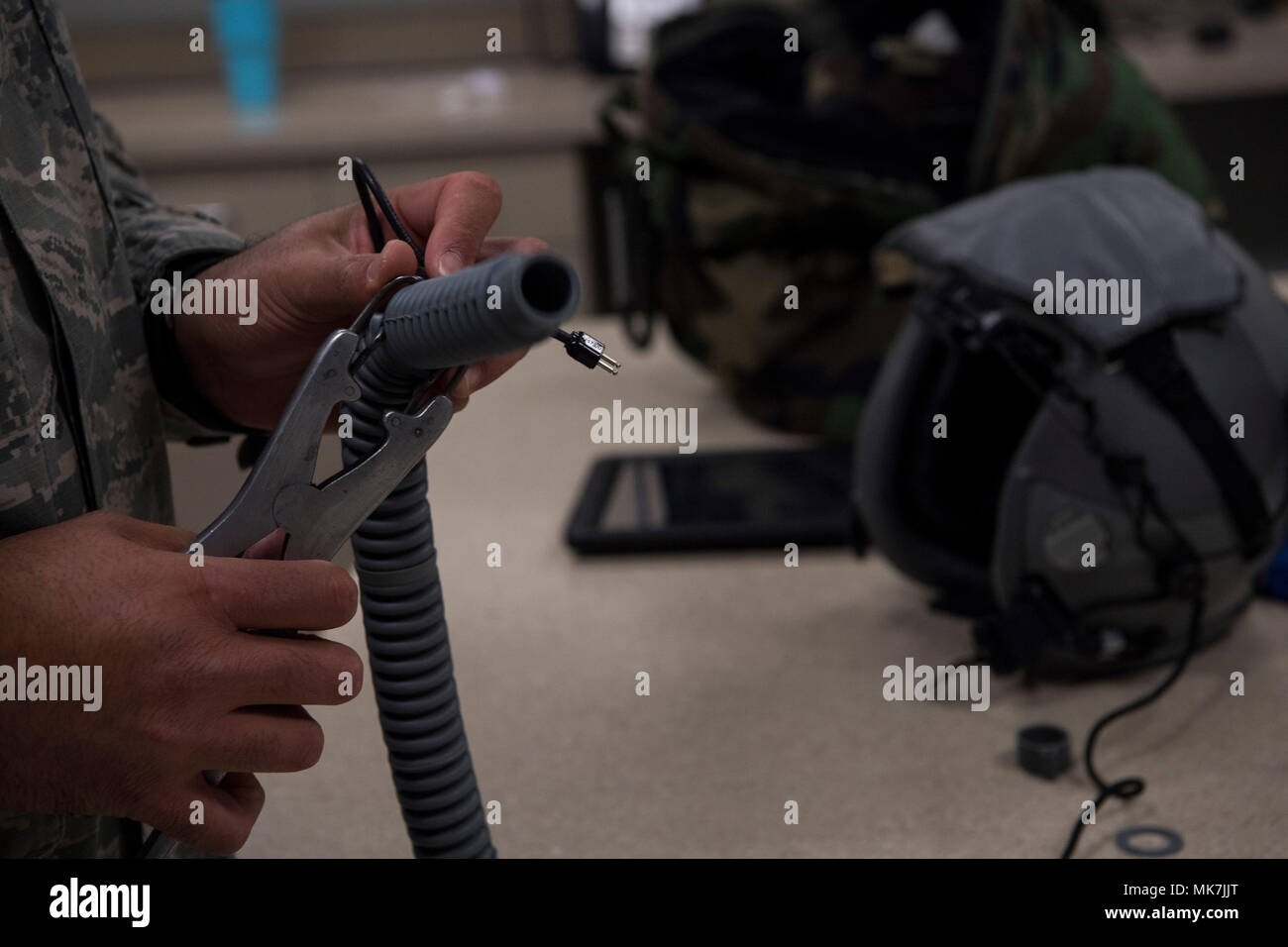 U.S. Air Force Tech. Sgt. Michael Hickman, an Aircrew Flight Equipment ...