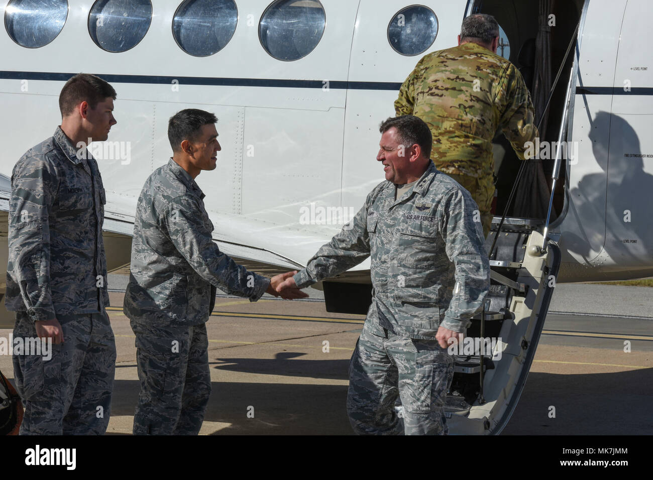 U.S. Air Force 1st Lt. Joseph McKenna, Communication Squadron officer ...