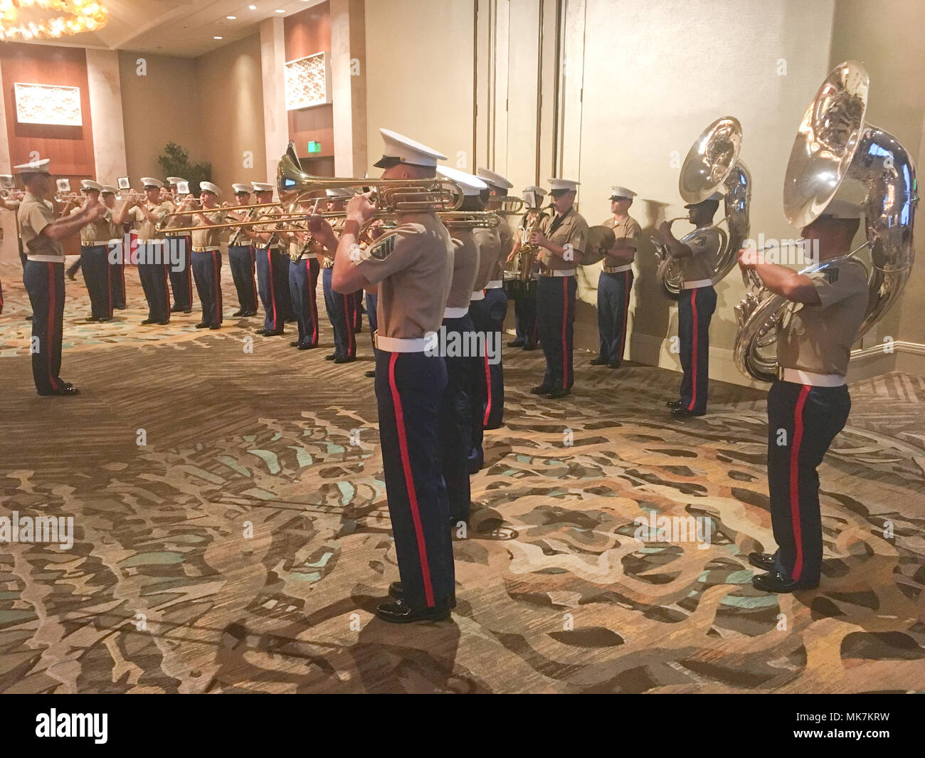 Honolulu — The U S Marine Corps Forces Pacific Band Performs During