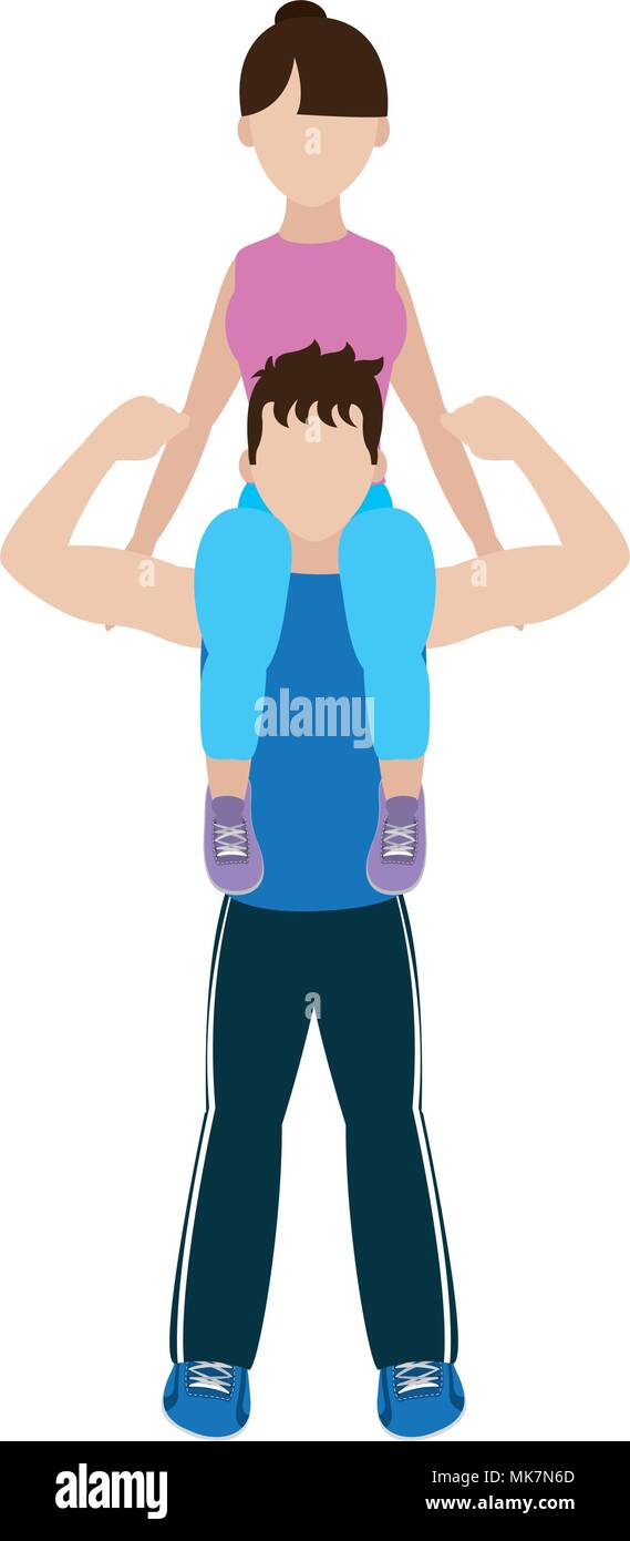 Man shoulder carrying woman Stock Vector Images - Alamy