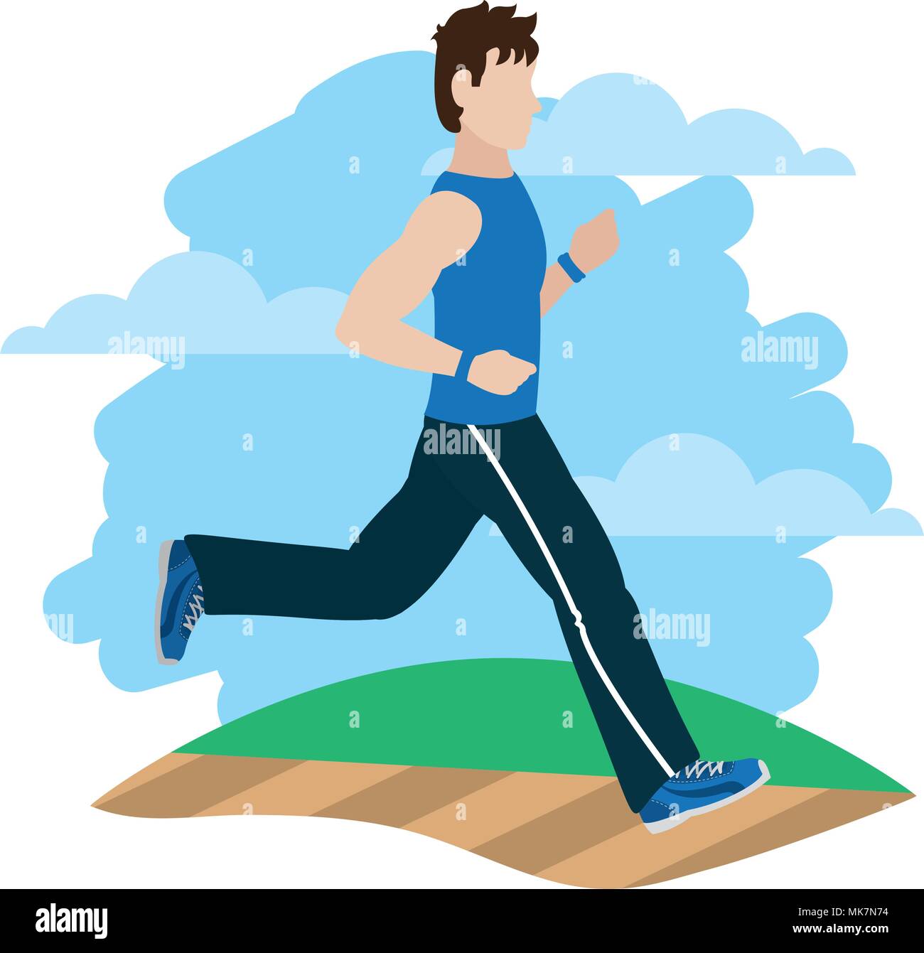 Practice running Stock Vector Images - Alamy