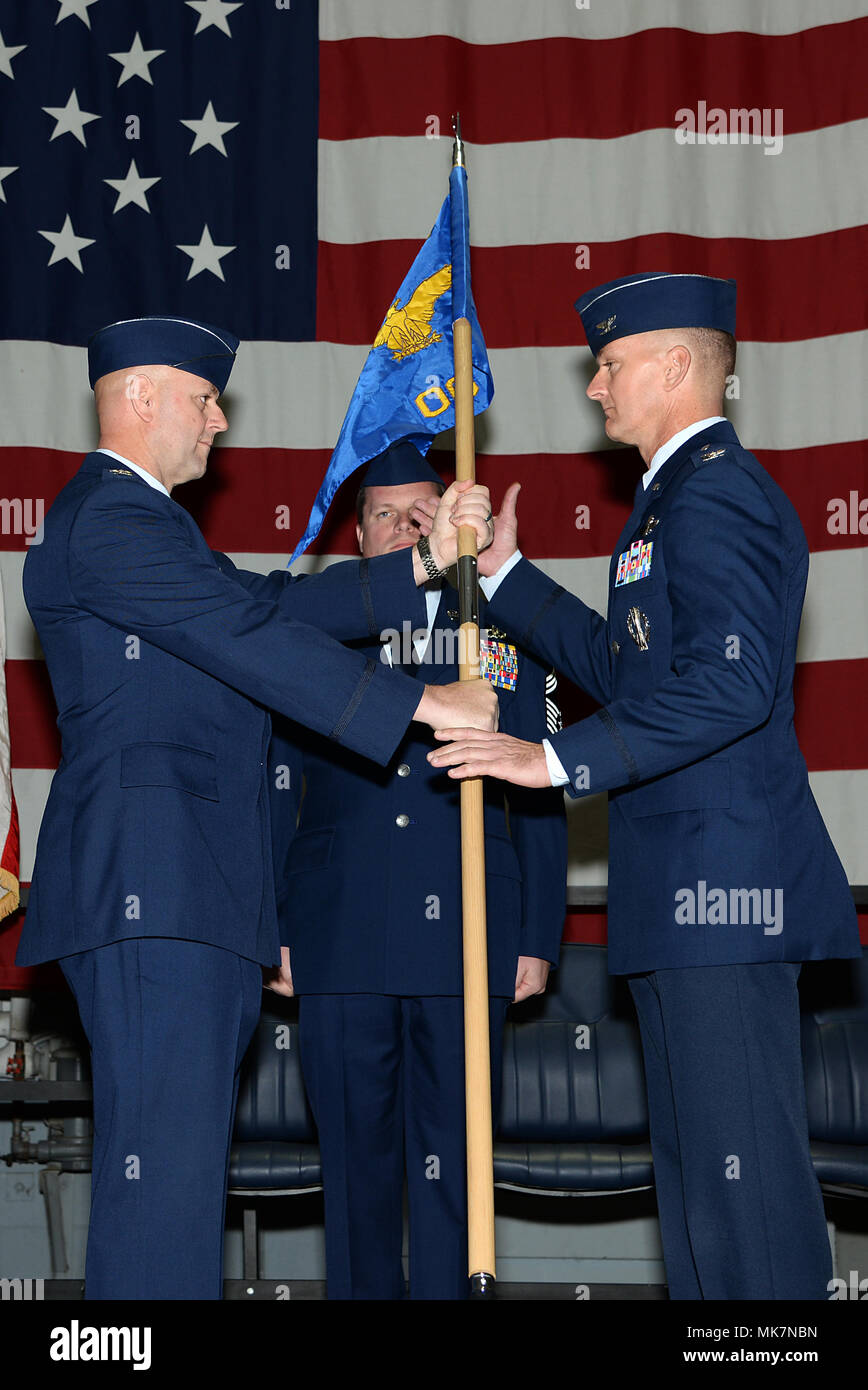 U.S. Air Force Col. Derek B. Routt, outgoing 1AF deputy chief of staff and future commander of ...