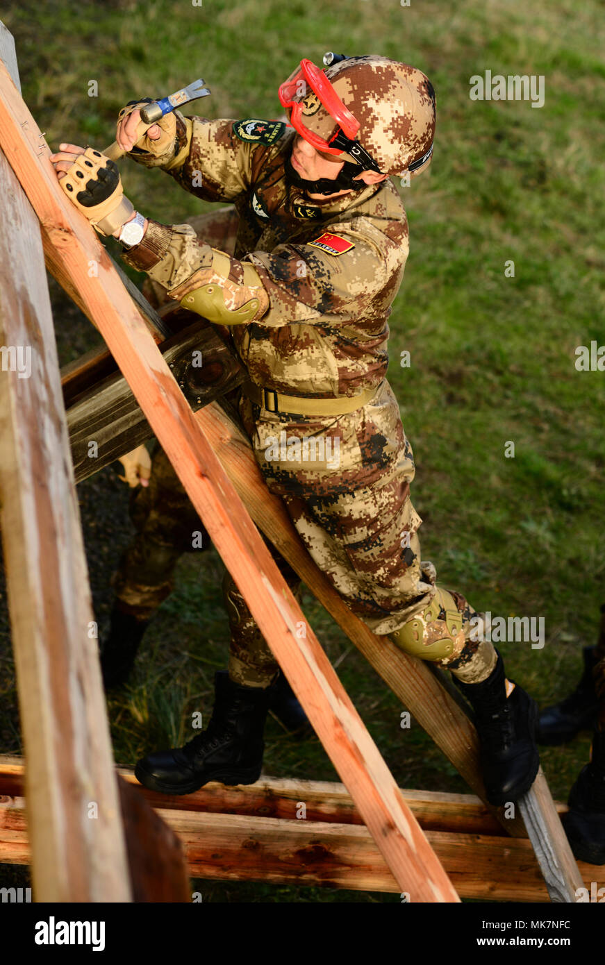 A Joint Logistics Force Soldier from the People’s Liberation Army (PLA ...