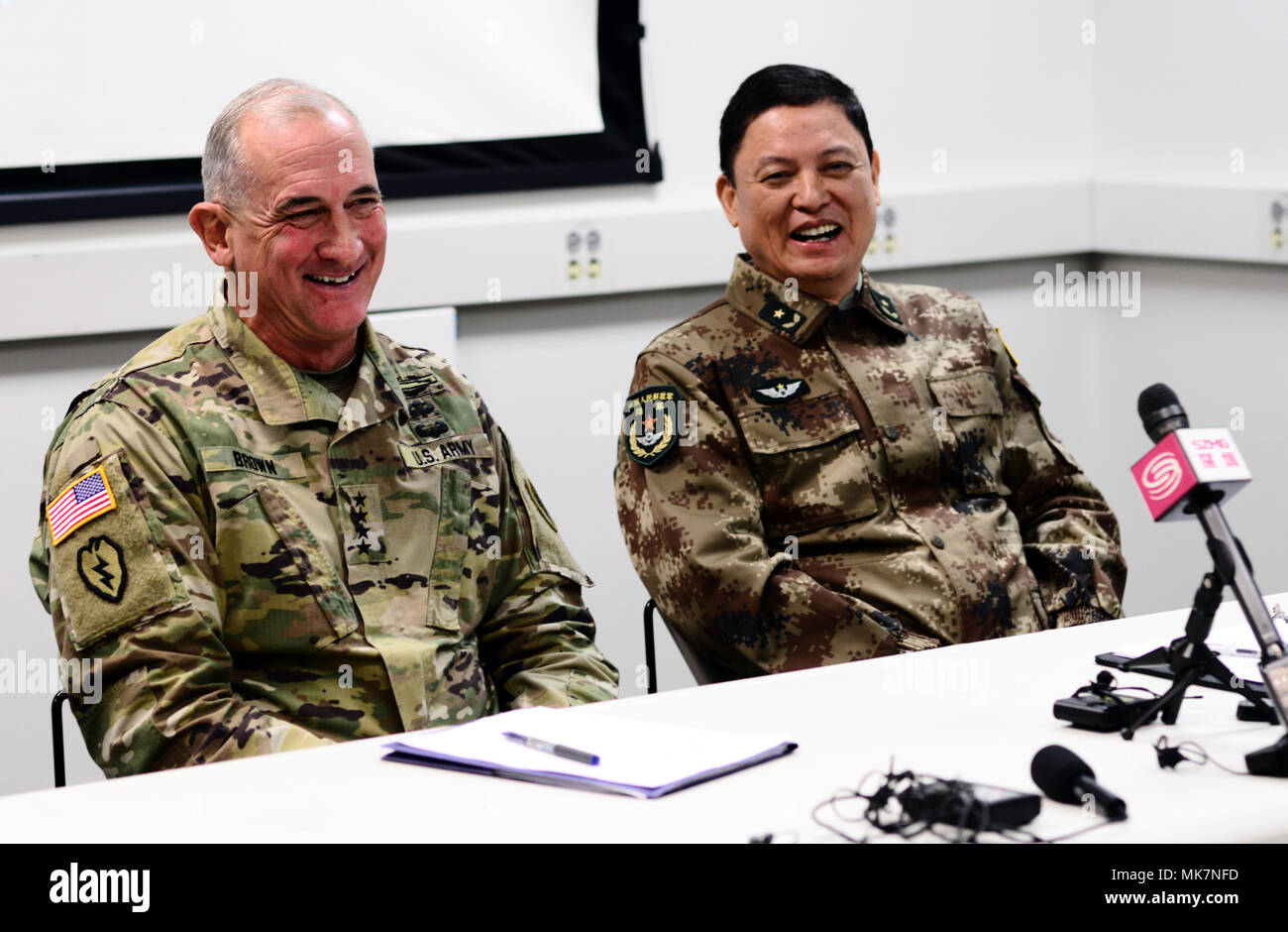 Gen. Robert B. Brown, U.S. Army Pacific Commanding General, and Maj ...