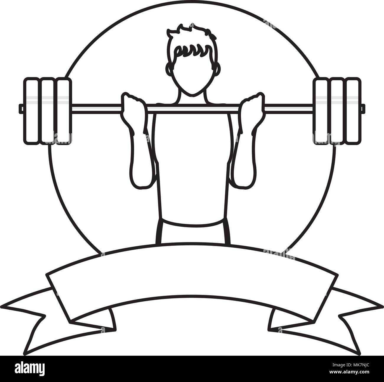 Fitness ribbon Black and White Stock Photos & Images - Alamy