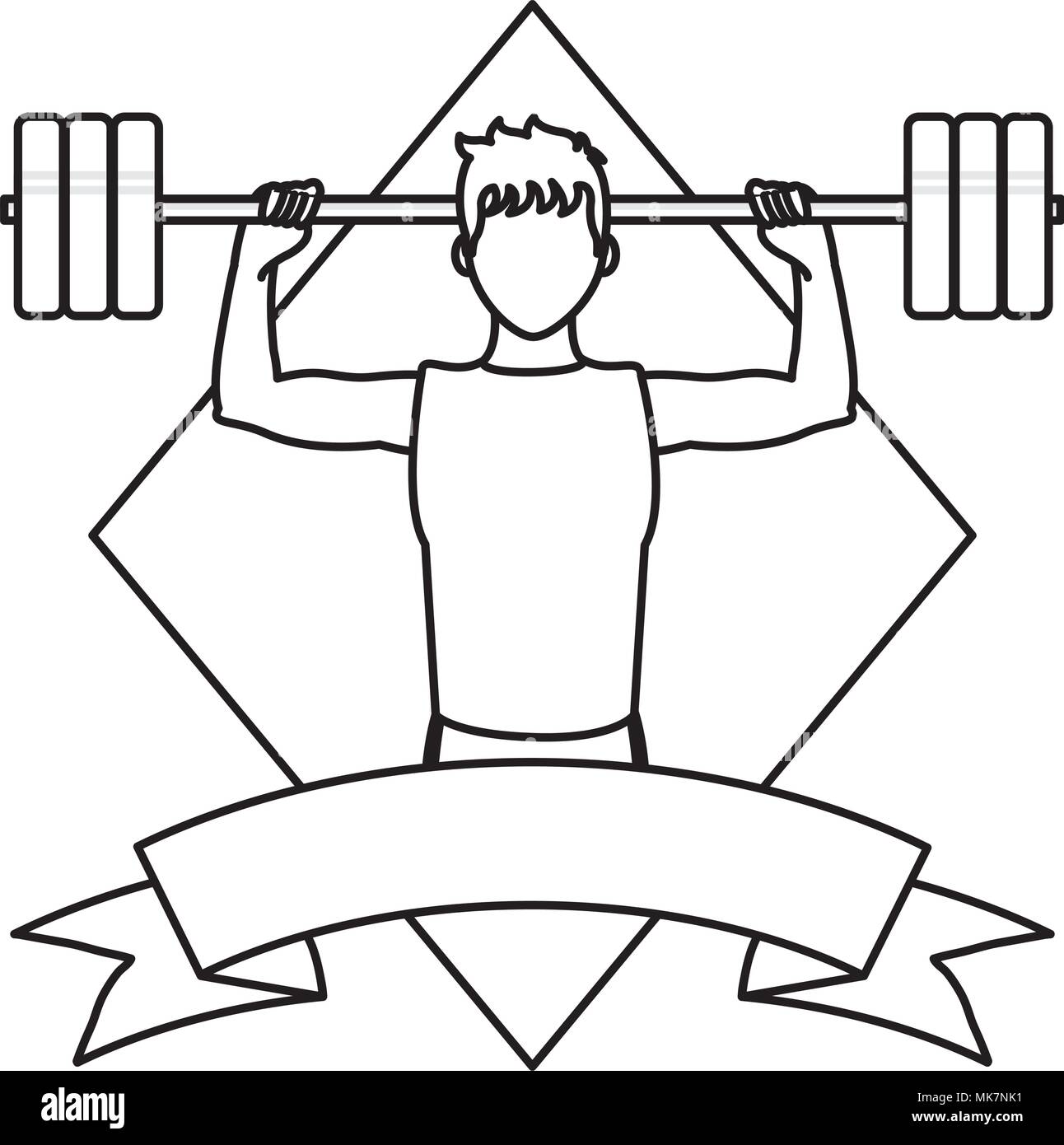 Cartoon Man Lifting Weights Stock Photos & Cartoon Man Lifting Weights ...