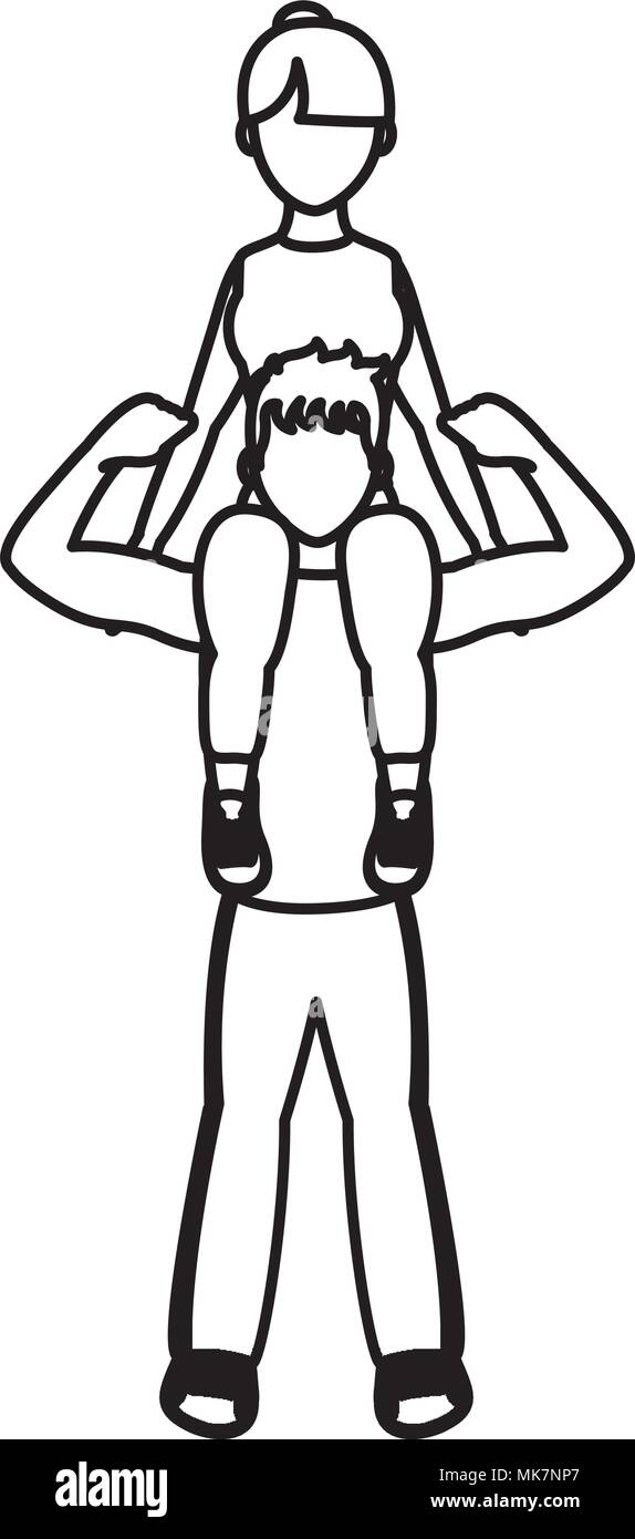 Man shoulder carrying woman Stock Vector Images - Alamy