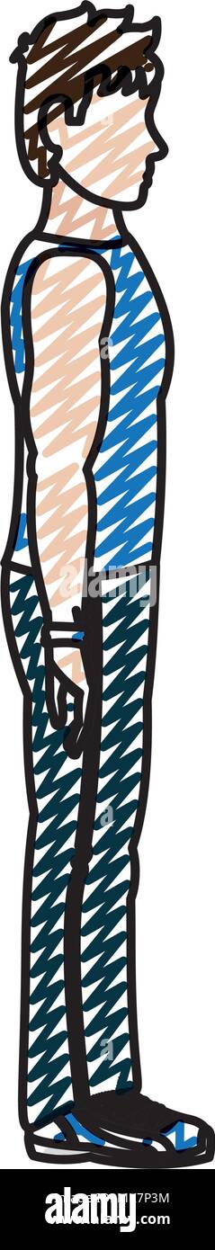 doodle fitness man exercise training lifestyle Stock Vector Image & Art ...
