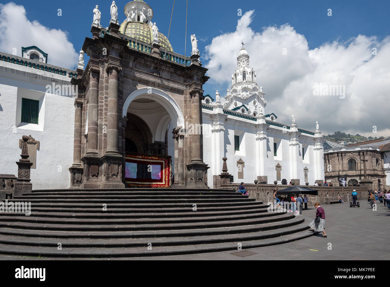 The Cathedral of Quito in the historic old city of Quito, Ecuador Stock ...