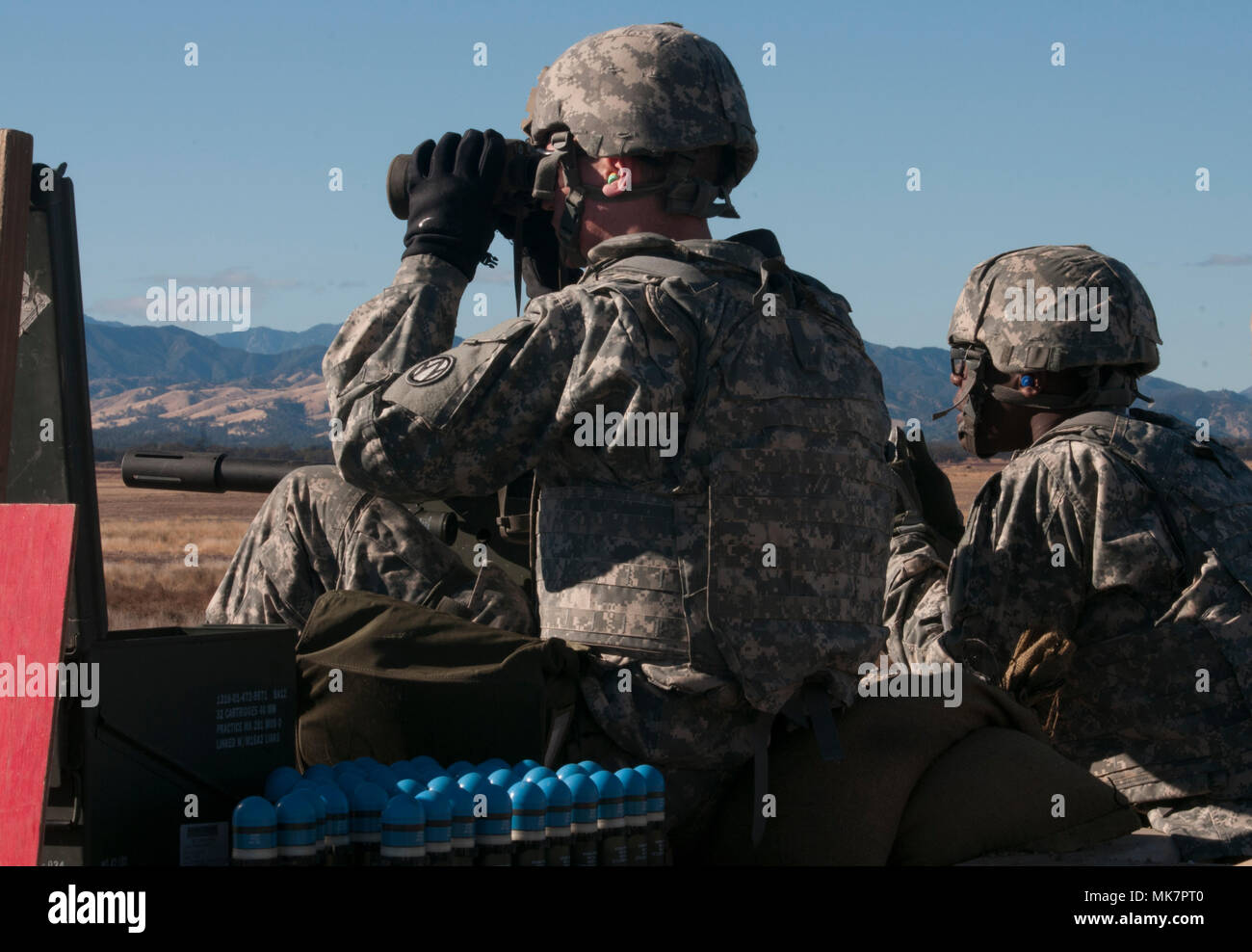 U.S. Army Reserve Spcs. Kyle Petty and George Muiruri, 842nd Signal ...