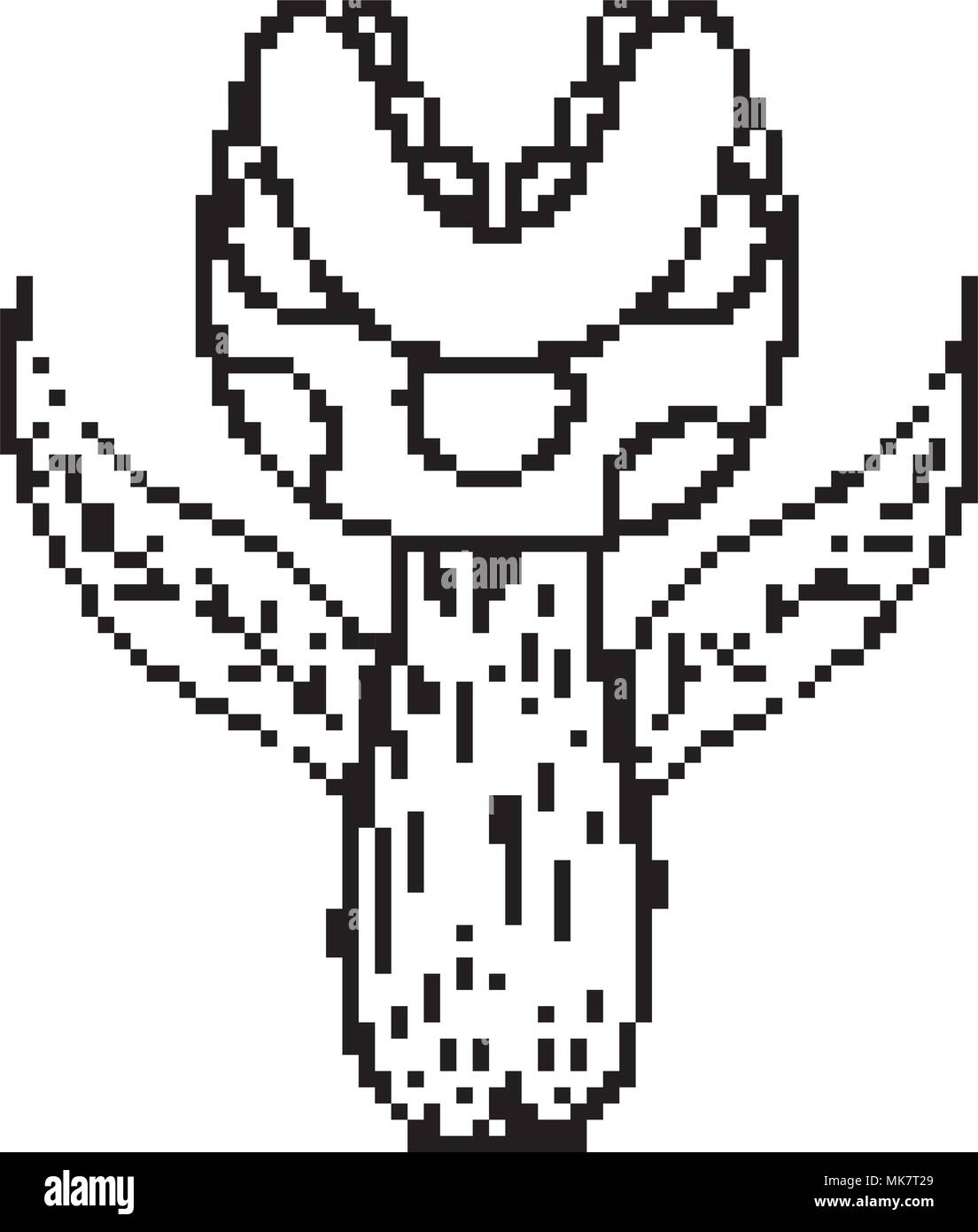 grunge pixel plant character with mouth and teeth Stock Vector Image ...