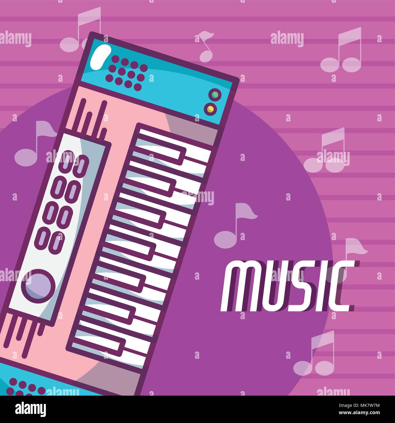 Modern keyboard modern music equipment Stock Vector Image & Art - Alamy