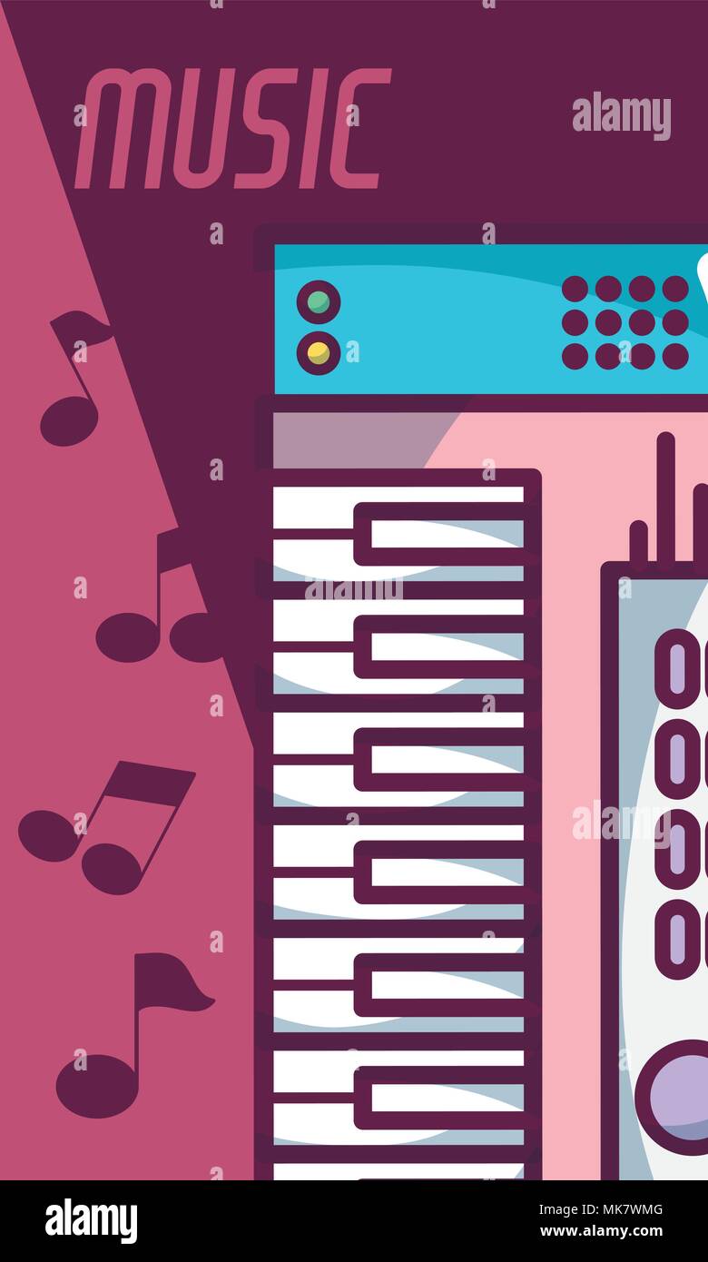 Modern keyboard modern music equipment Stock Vector Image & Art - Alamy
