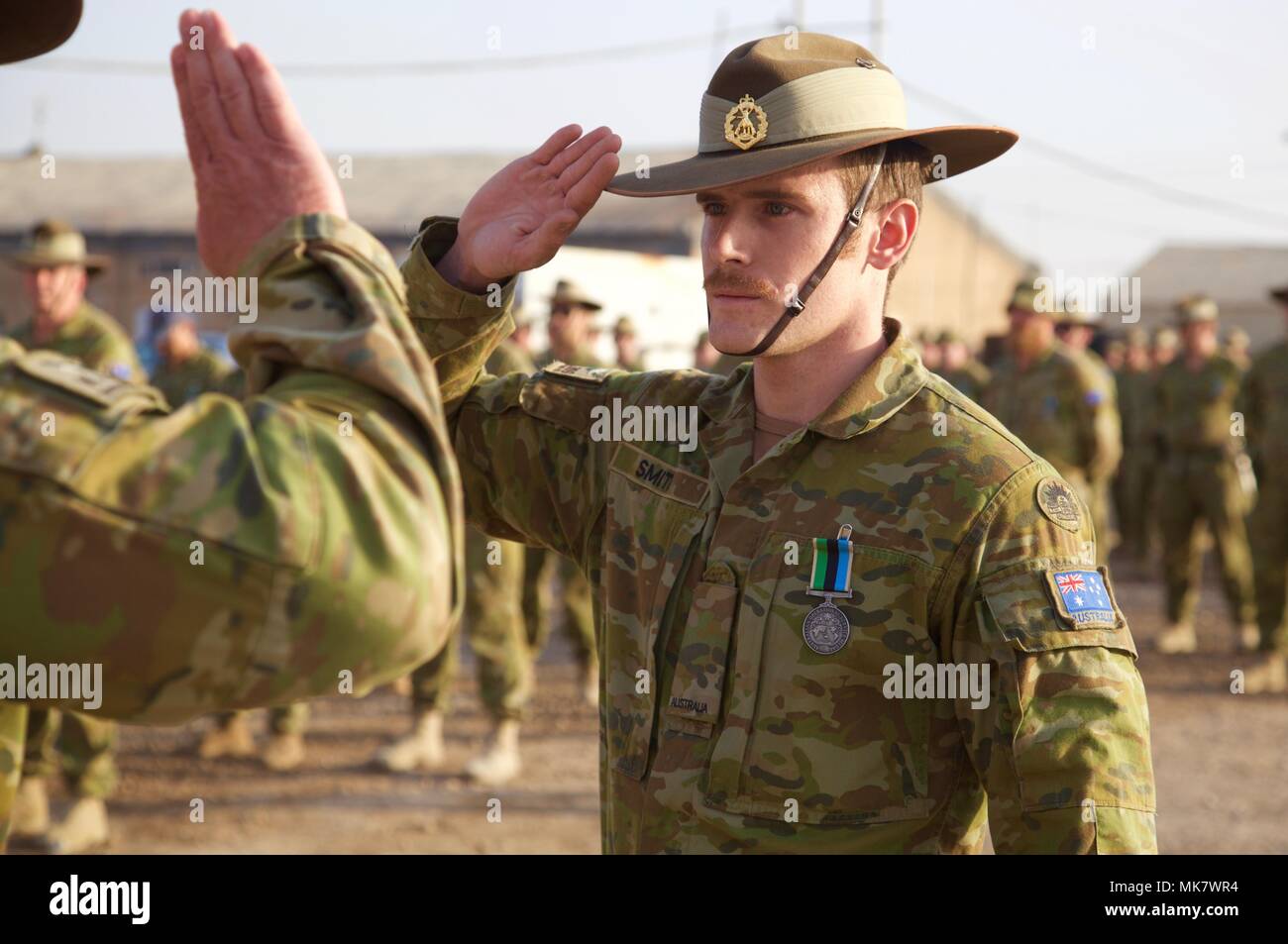 An Australian soldier, deployed in support of Combined Joint Task Force ...