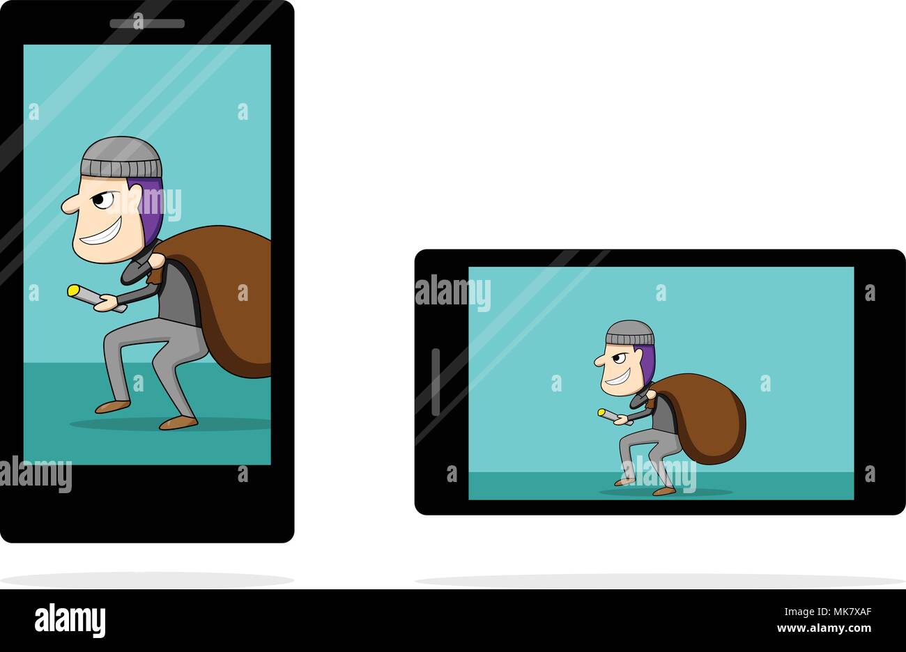 Virus warning on screen Stock Vector Images - Alamy