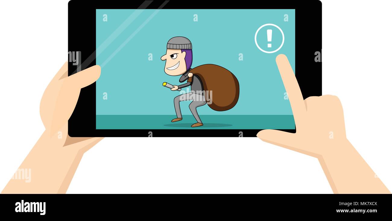 Illustration cartoon cctv security camera hi-res stock photography and ...