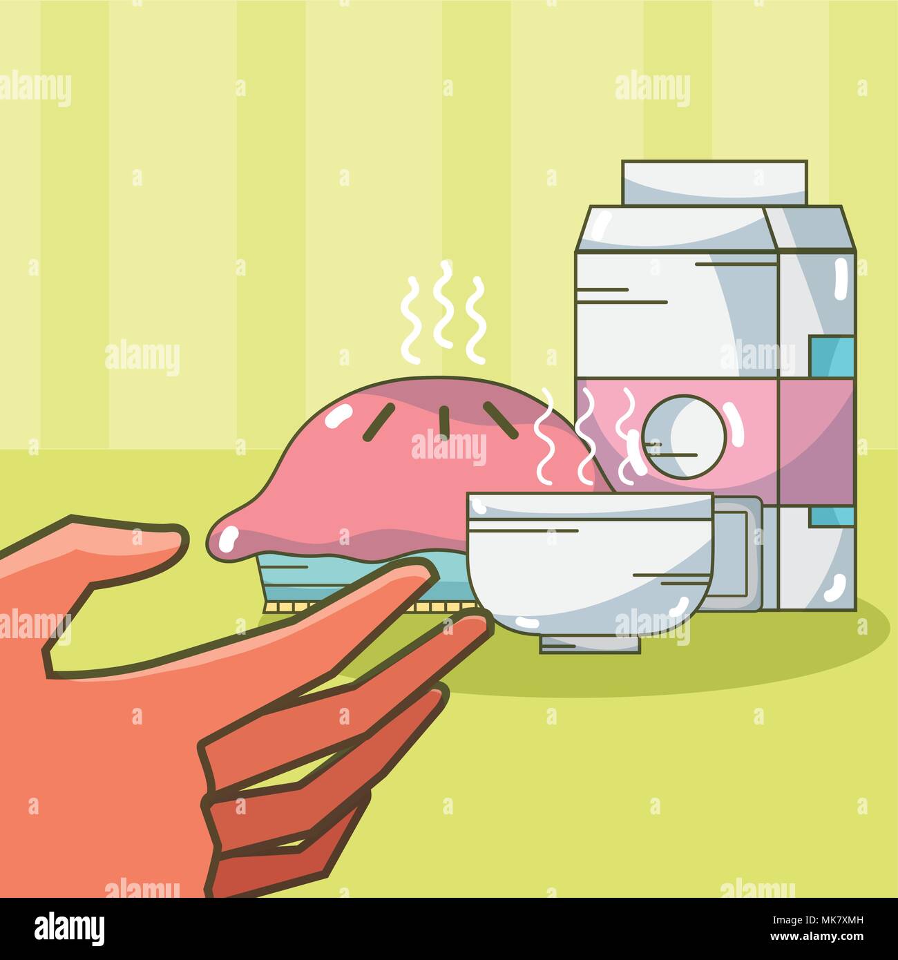 Coffee shop pie icon Stock Vector Images - Alamy