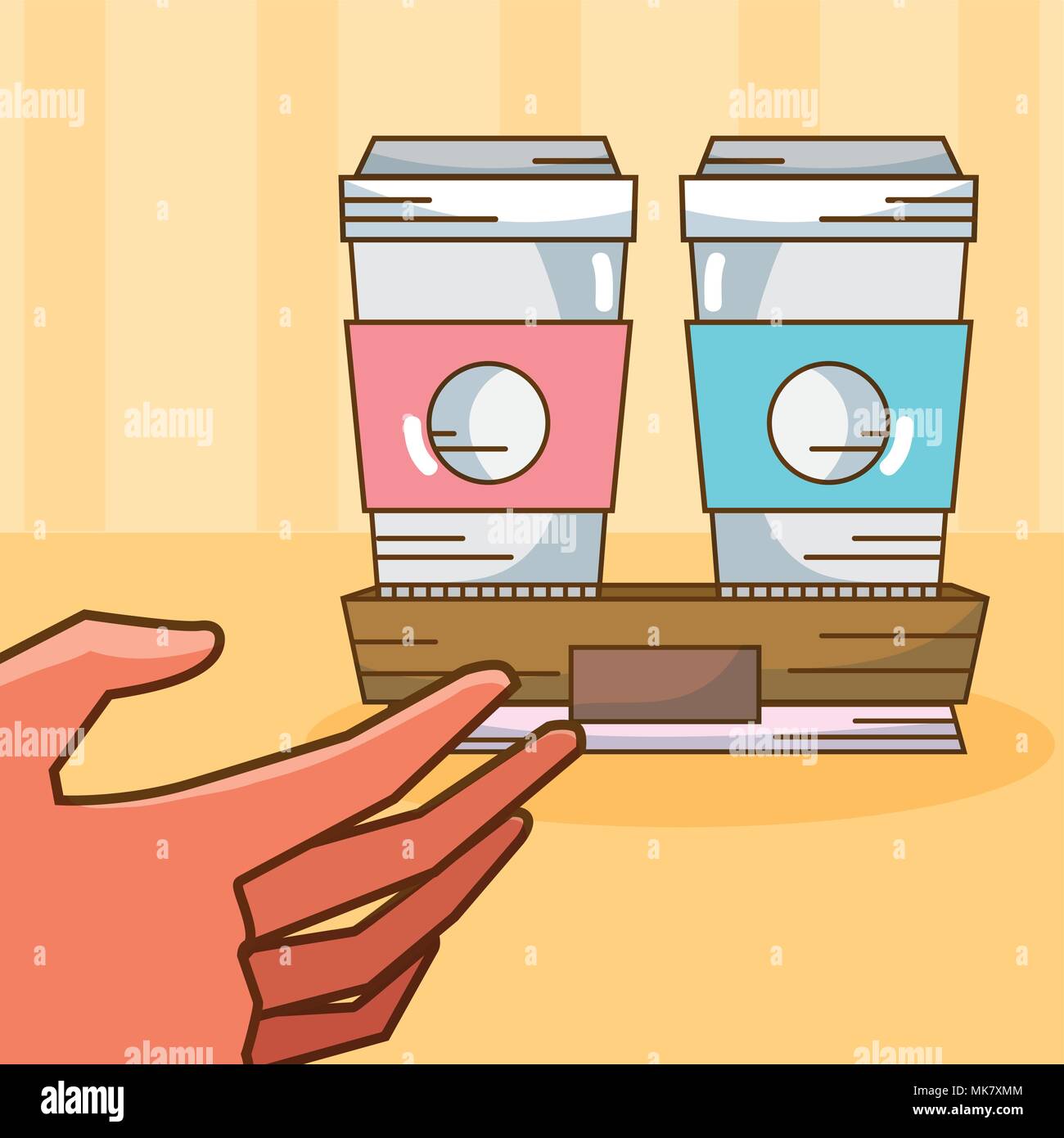 Hand grabbing coffee Stock Vector Image & Art - Alamy