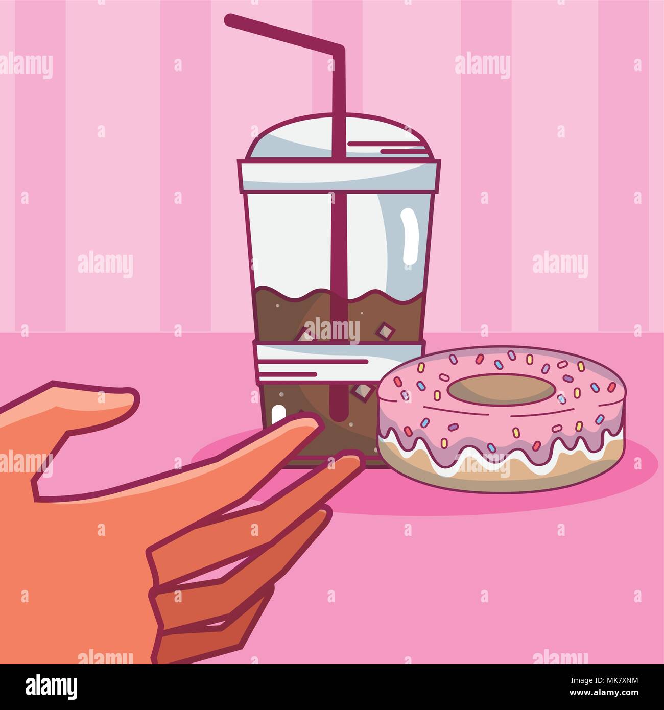Hand grabbing coffee Stock Vector Image & Art - Alamy