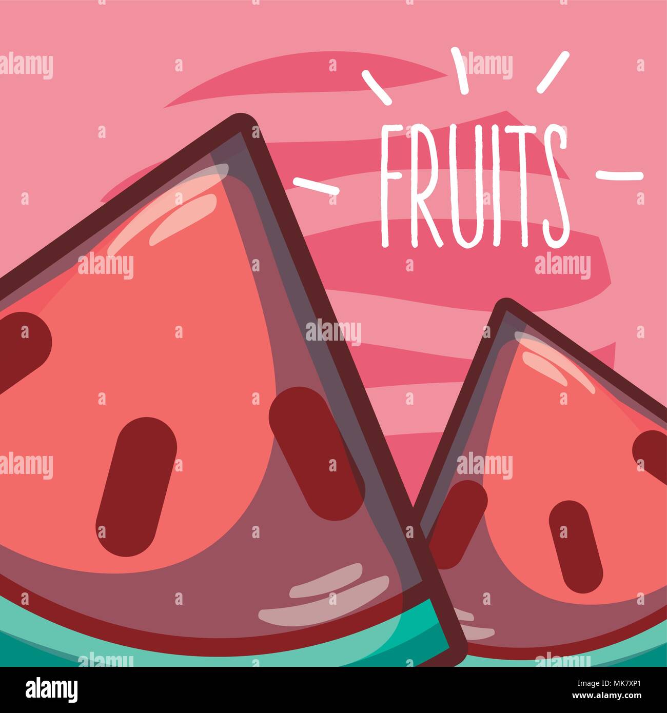 Watermelons fruits cartoon Stock Vector Image & Art - Alamy