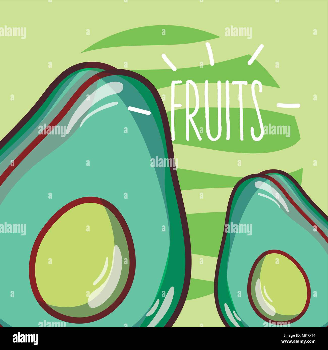 Avocados fruits cartoon Stock Vector Image & Art - Alamy
